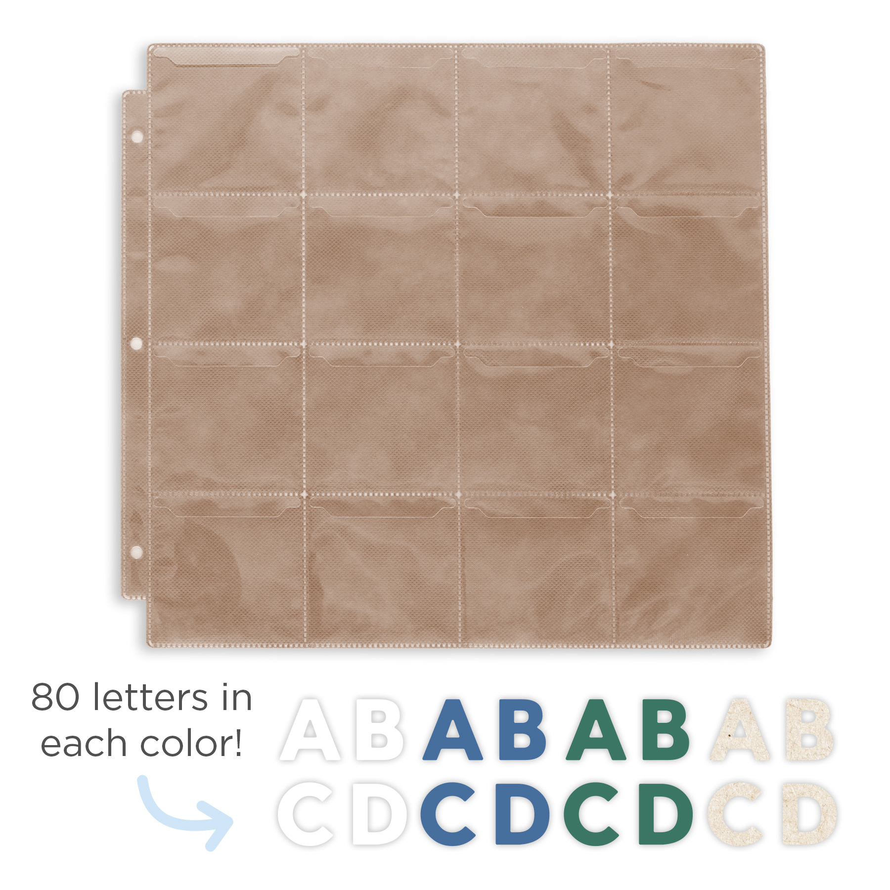 ABC Organization Bundle- 3x3 Fill & File Sleeves - Tessa Scrapbooks