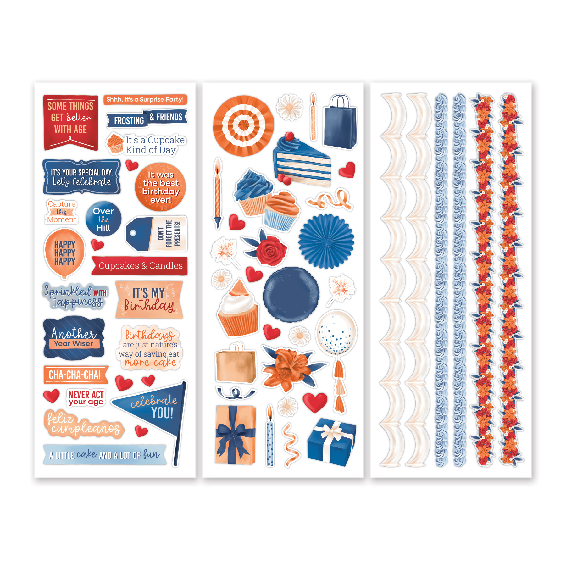 Birthday Jubilee Stickers - Tessa Scrapbooks