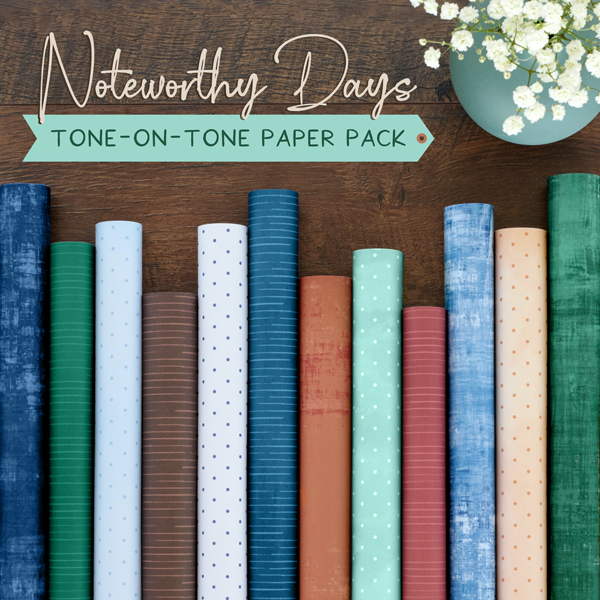 Noteworthy Days Tone on Tone Paper Pack - Tessa Scrapbooks