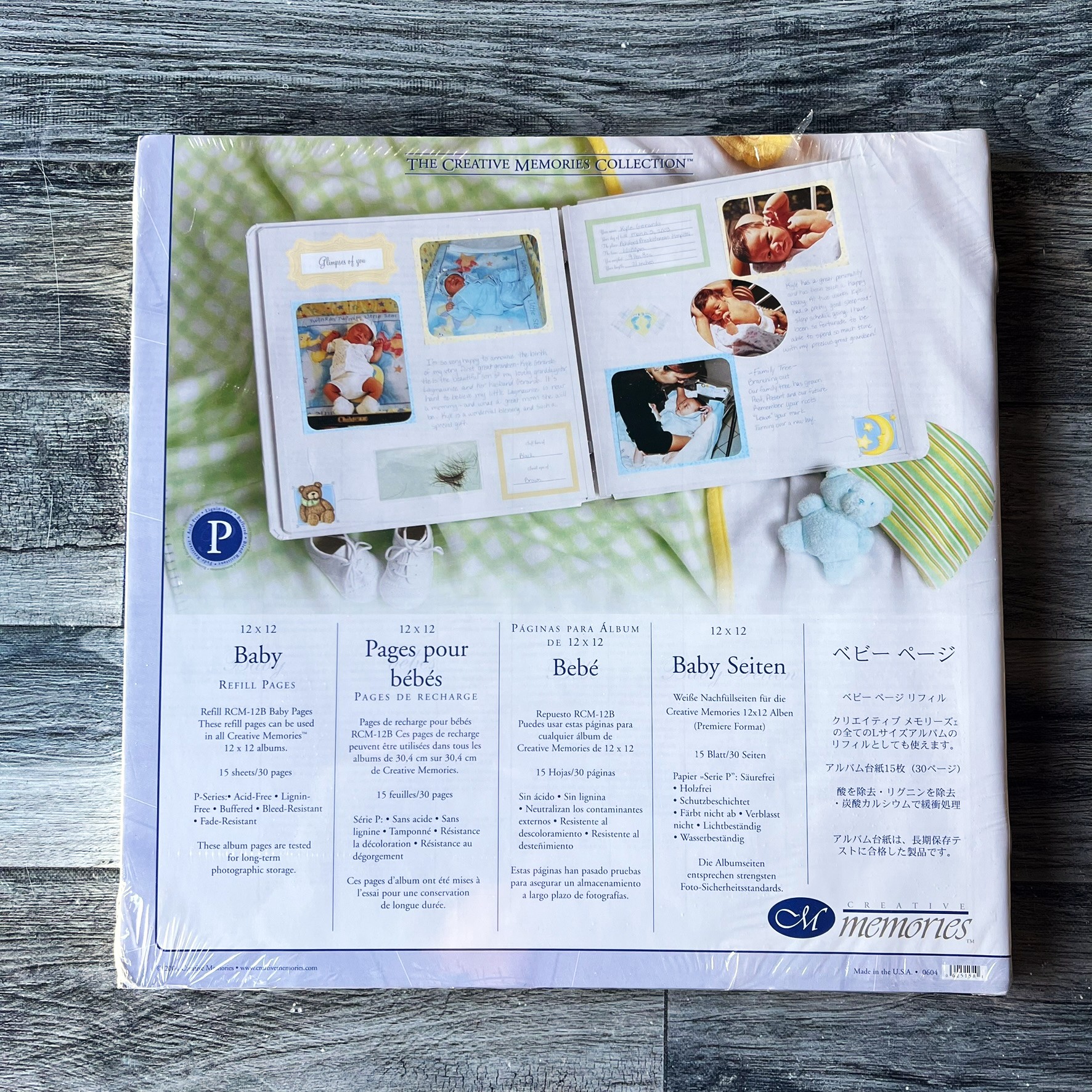 Original 12x12 Baby Preprinted Pages - Tessa Scrapbooks