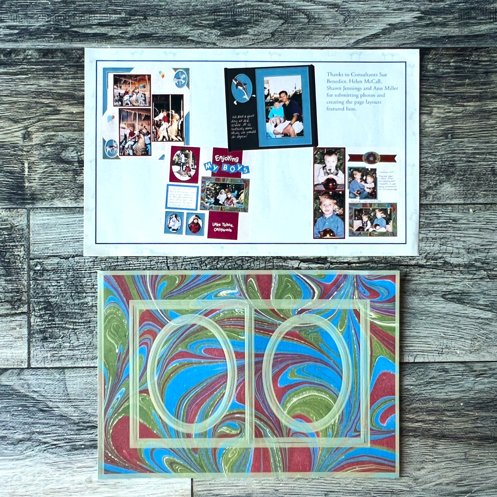 Red, Green, Blue Marble Frame Page Kit by Creative Memories - Tessa ...
