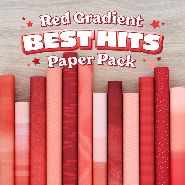 Red Gradient Best Hits Paper Pack - Tessa Scrapbooks
