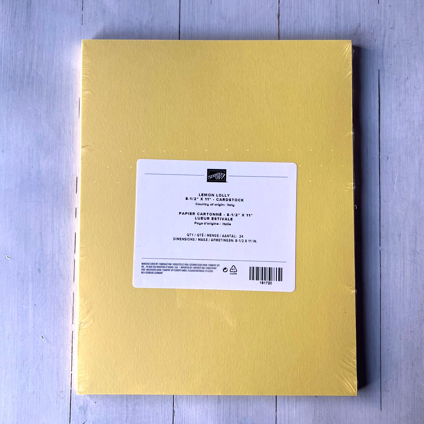 8.5 x 11" Lemon Lolly Cardstock by Stampin' Up - Tessa Scrapbooks