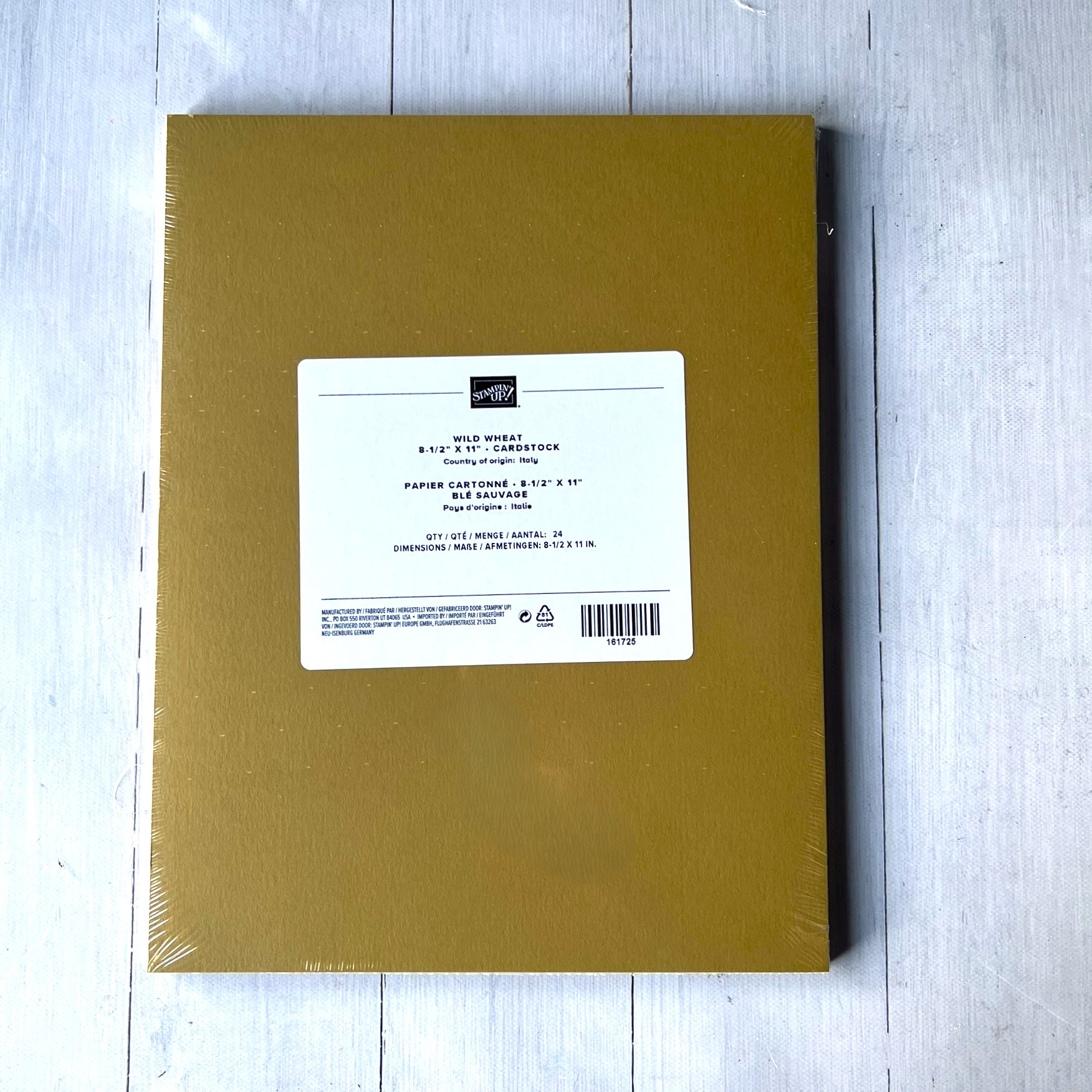 8.5 x 11" Wild Wheat Cardstock by Stampin' Up - Tessa Scrapbooks