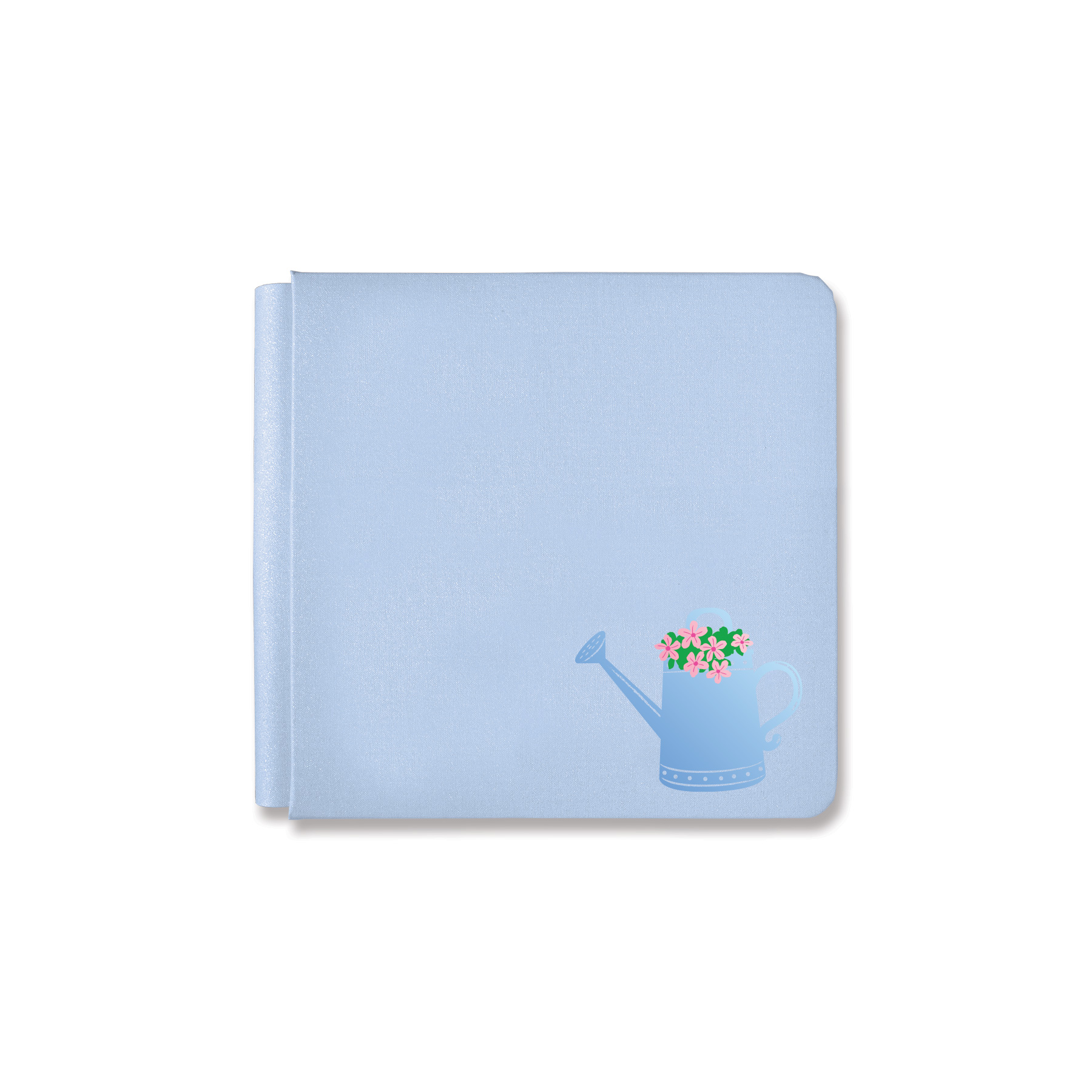 Icy Blue Watering Can 8x8 Foiled Album Cover - Tessa Scrapbooks