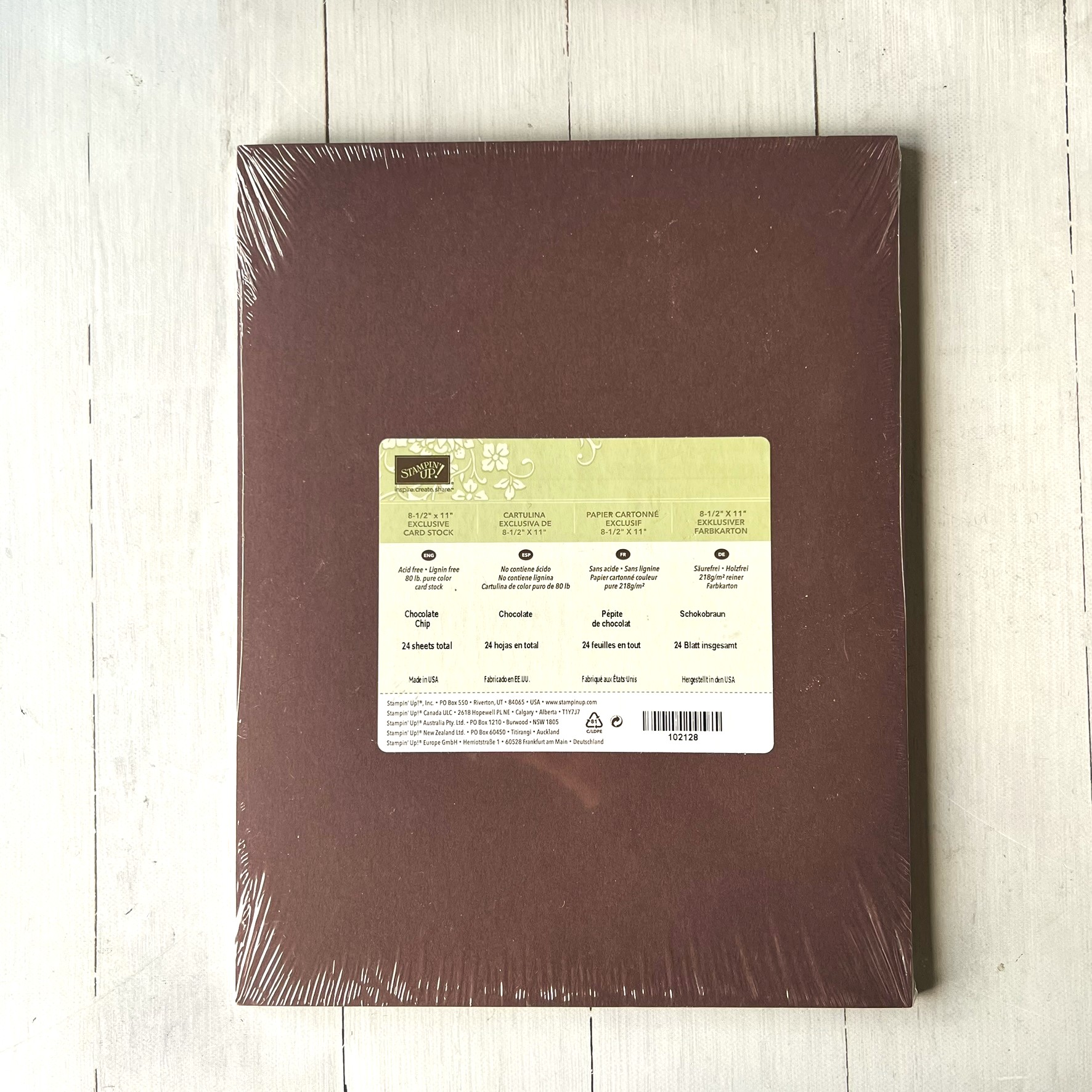 8.5 x 11" Chocolate Chip Cardstock by Stampin' Up - Tessa Scrapbooks