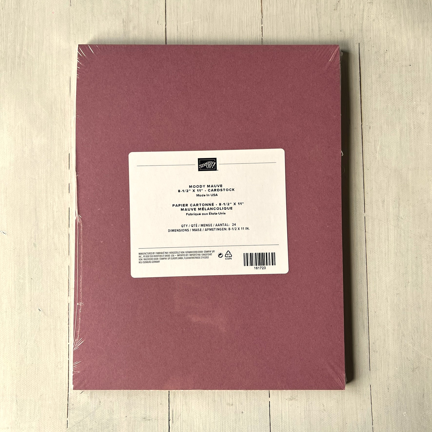 8.5 x 11" Moody Mauve Cardstock by Stampin' Up - Tessa Scrapbooks