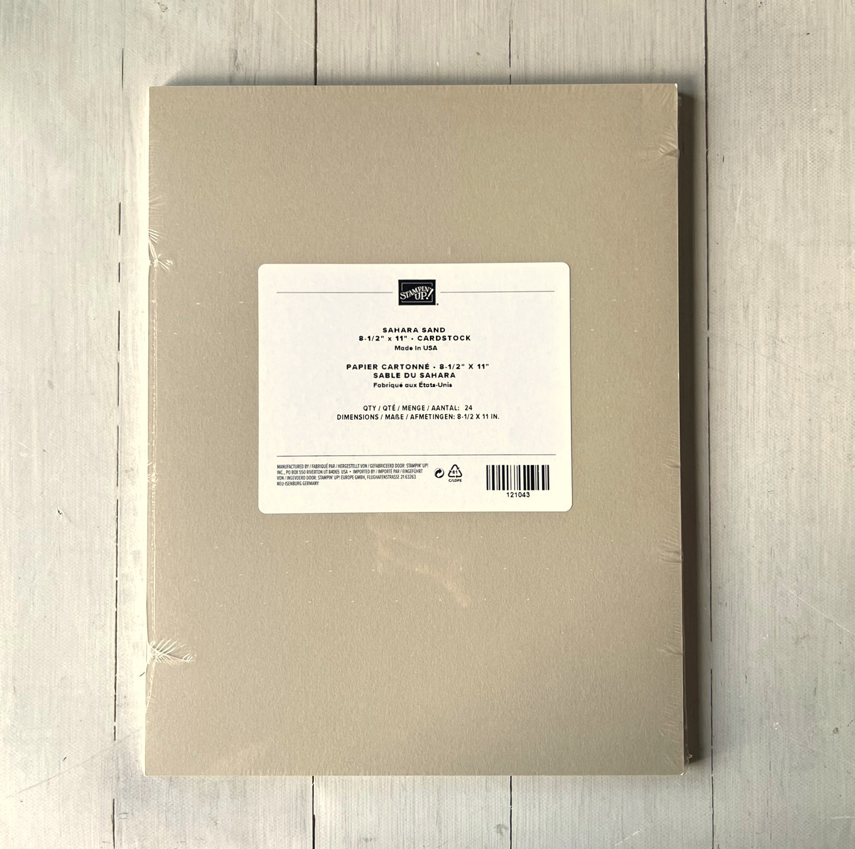 8.5 x 11" Sahara Sand Cardstock by Stampin' Up - Tessa Scrapbooks