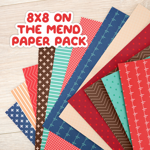 8x8 On the Mend Paper Pack - Tessa Scrapbooks