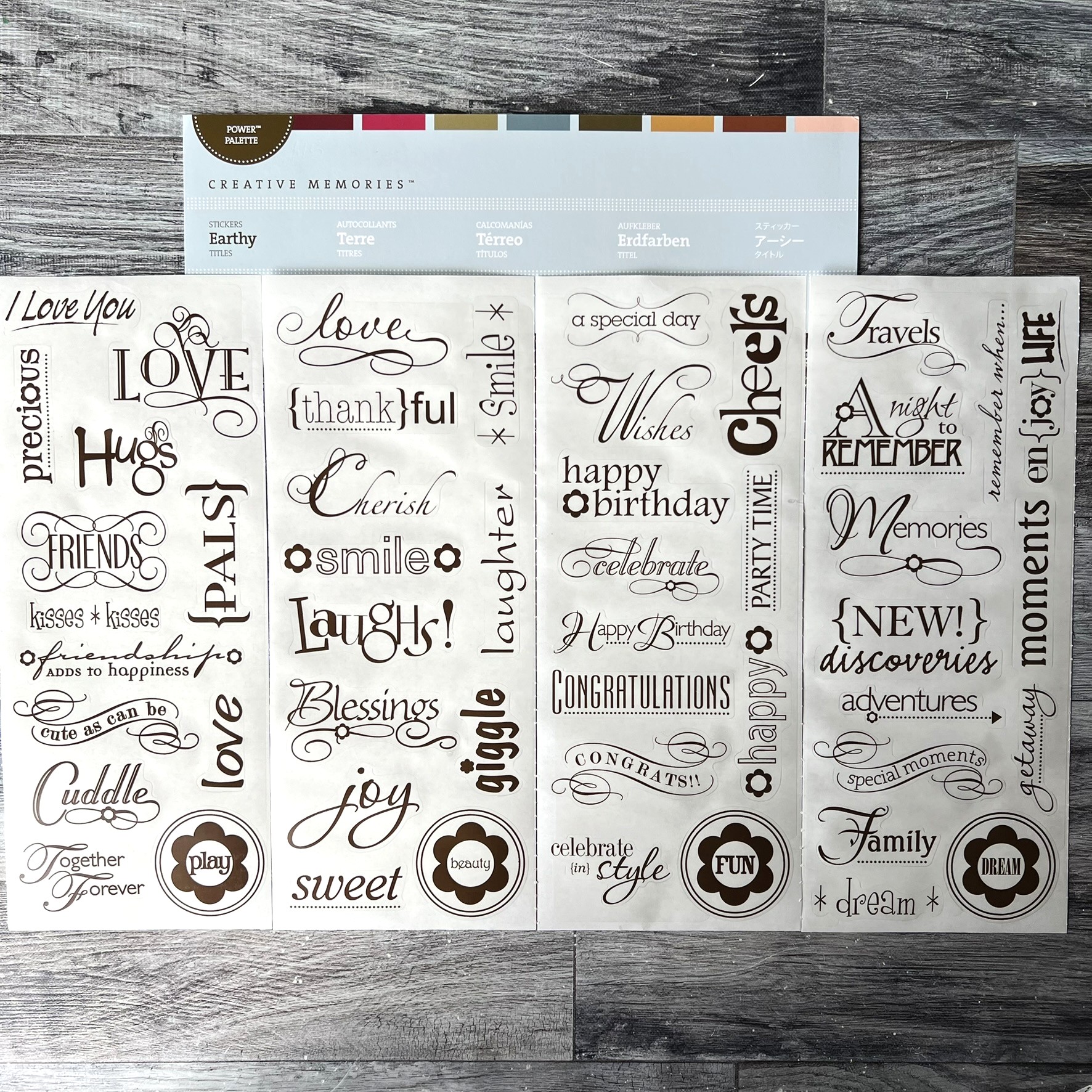 Earthy Title Stickers - Tessa Scrapbooks