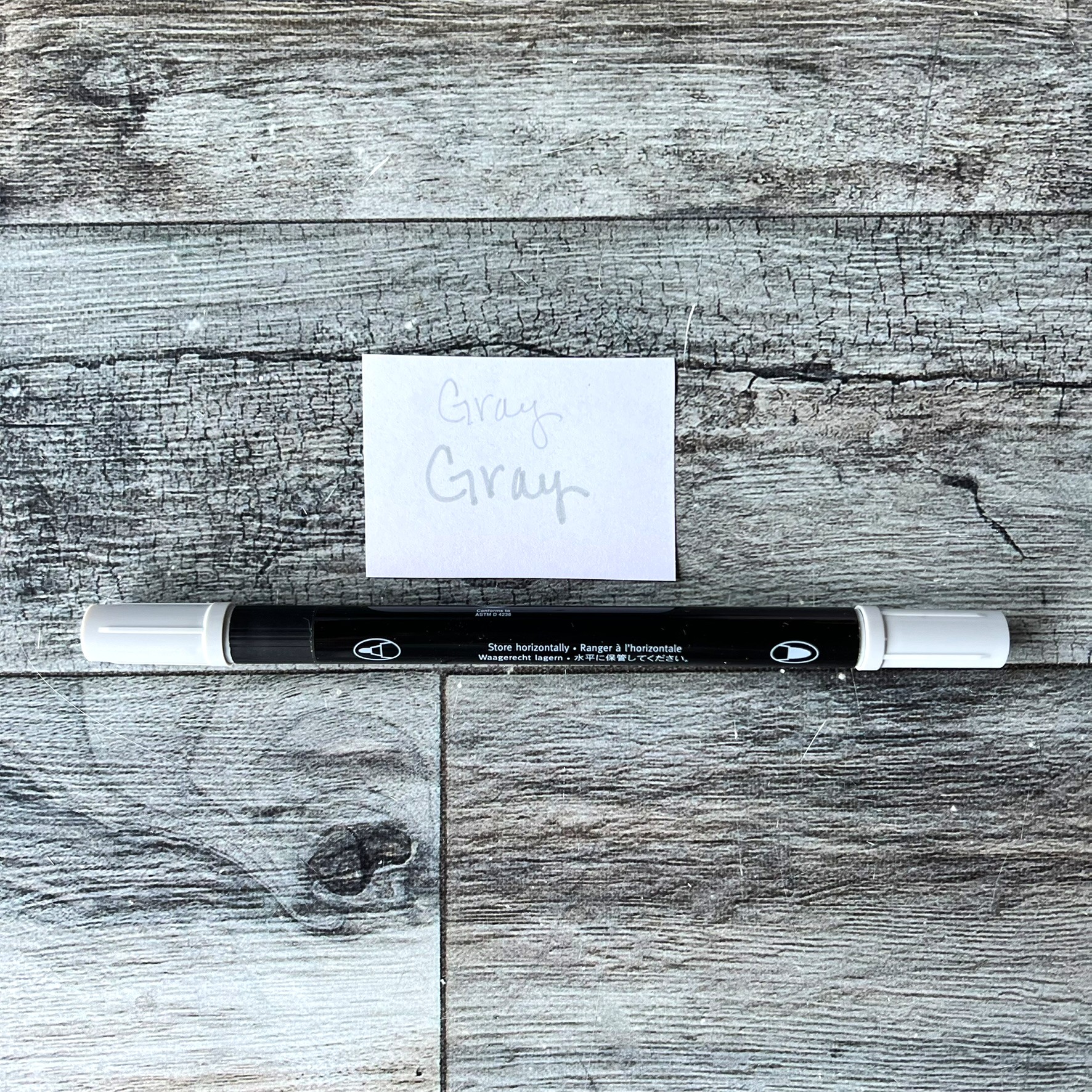 Gray Dual-Tip Journal Pen - Tessa Scrapbooks