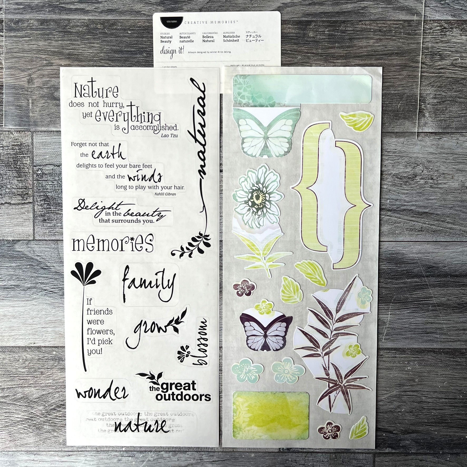 Natural Beauty Stickers - Tessa Scrapbooks
