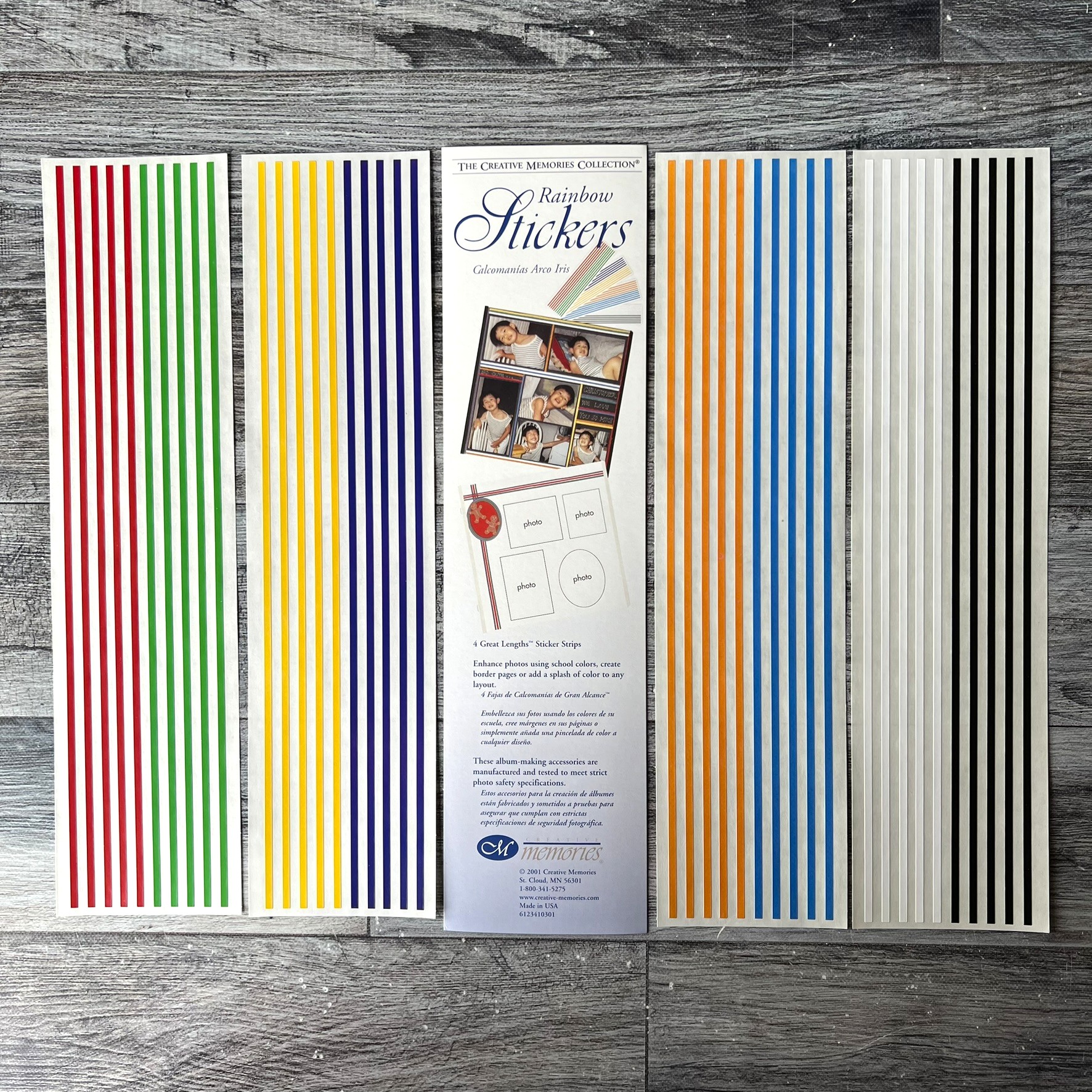 Rainbow Great Length Stickers - Tessa Scrapbooks