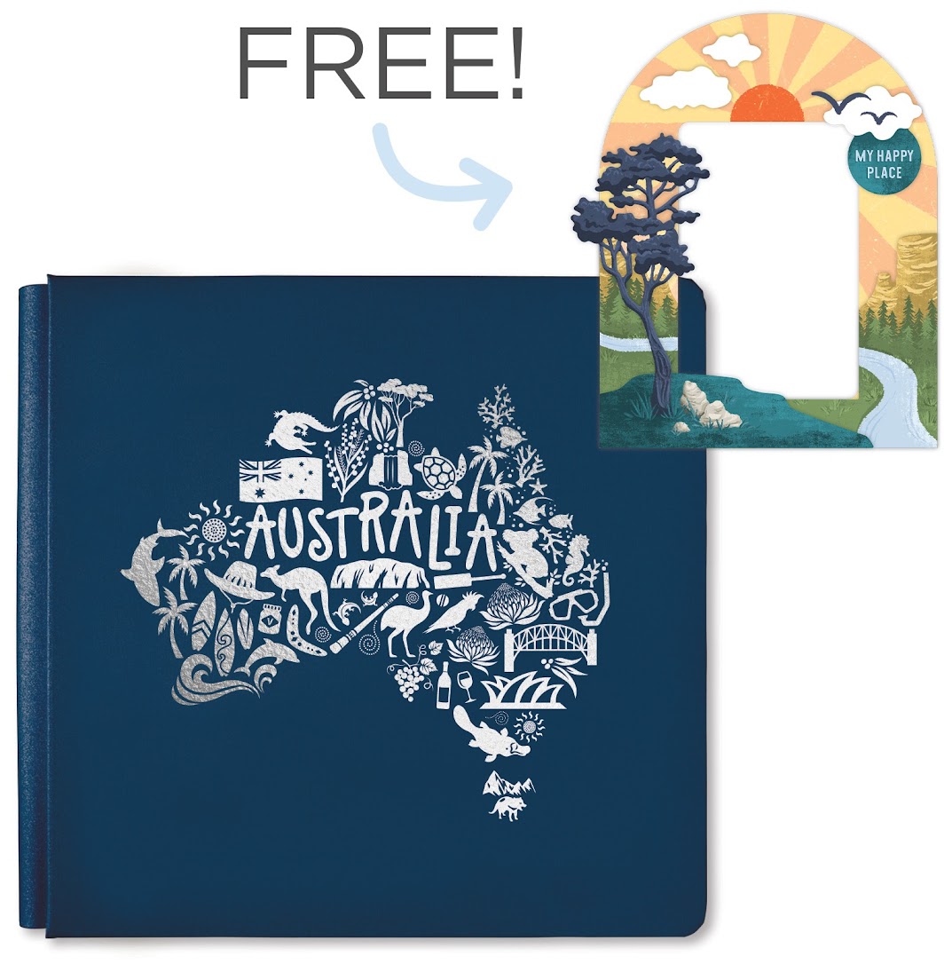 Australia G'day Navy True 12x12 Album Cover w/ FREE Layered Frame ...