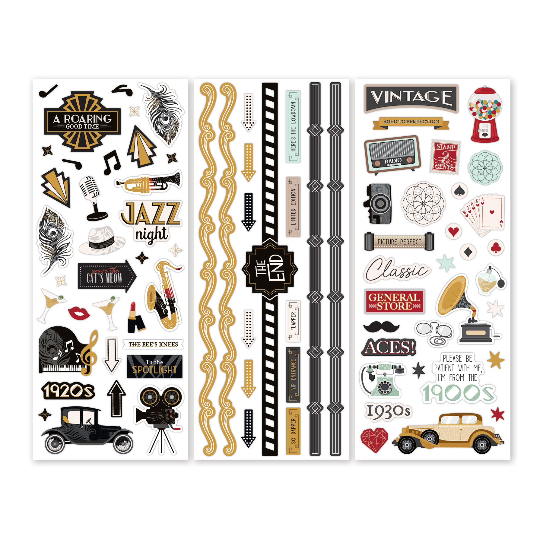 Through the Years 1920-1930s Stickers - Tessa Scrapbooks