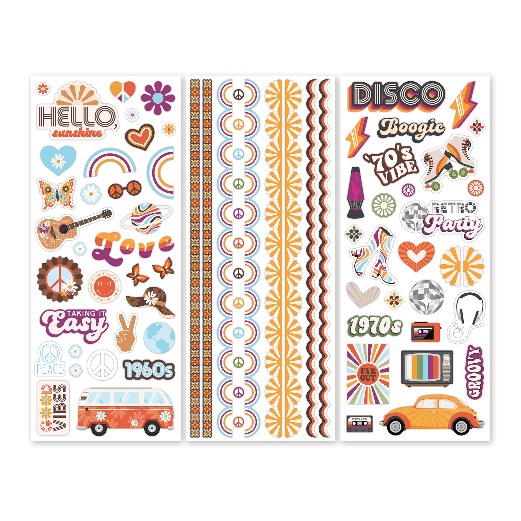 Through the Years 1960-1970s Stickers - Tessa Scrapbooks