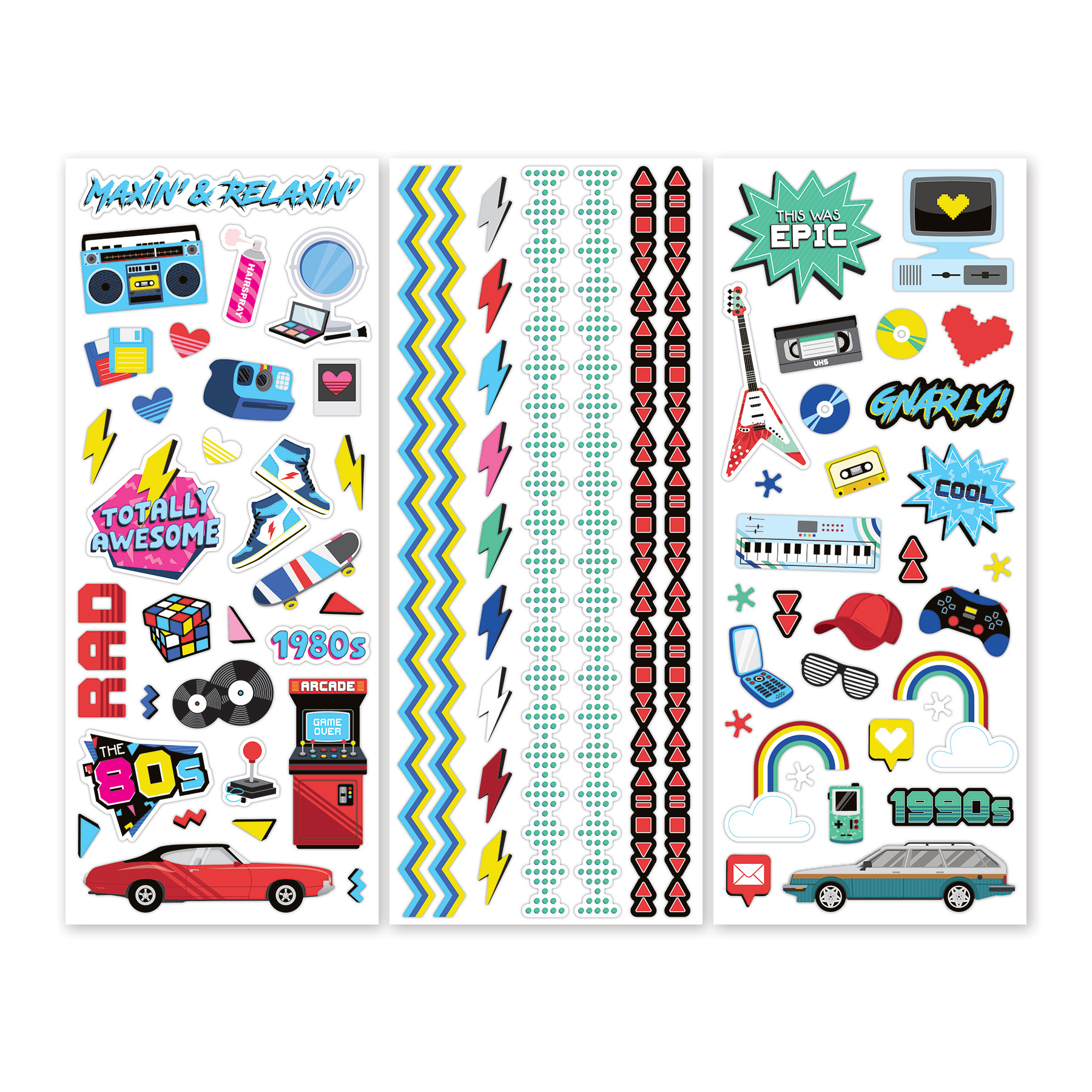 Through the Years 1980-1990s Stickers - Tessa Scrapbooks