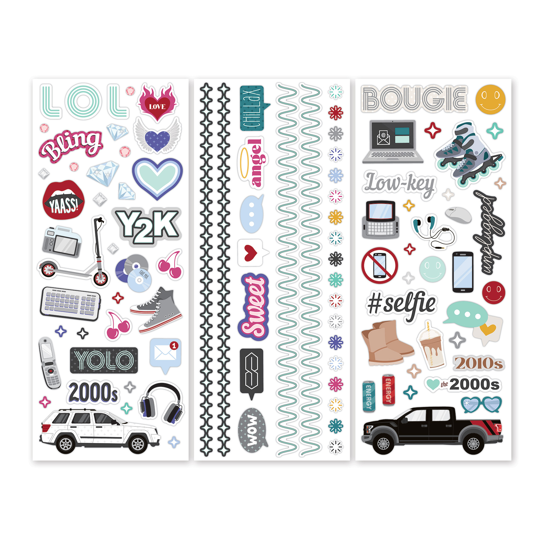 Through the Years 2000-2010s Stickers - Tessa Scrapbooks