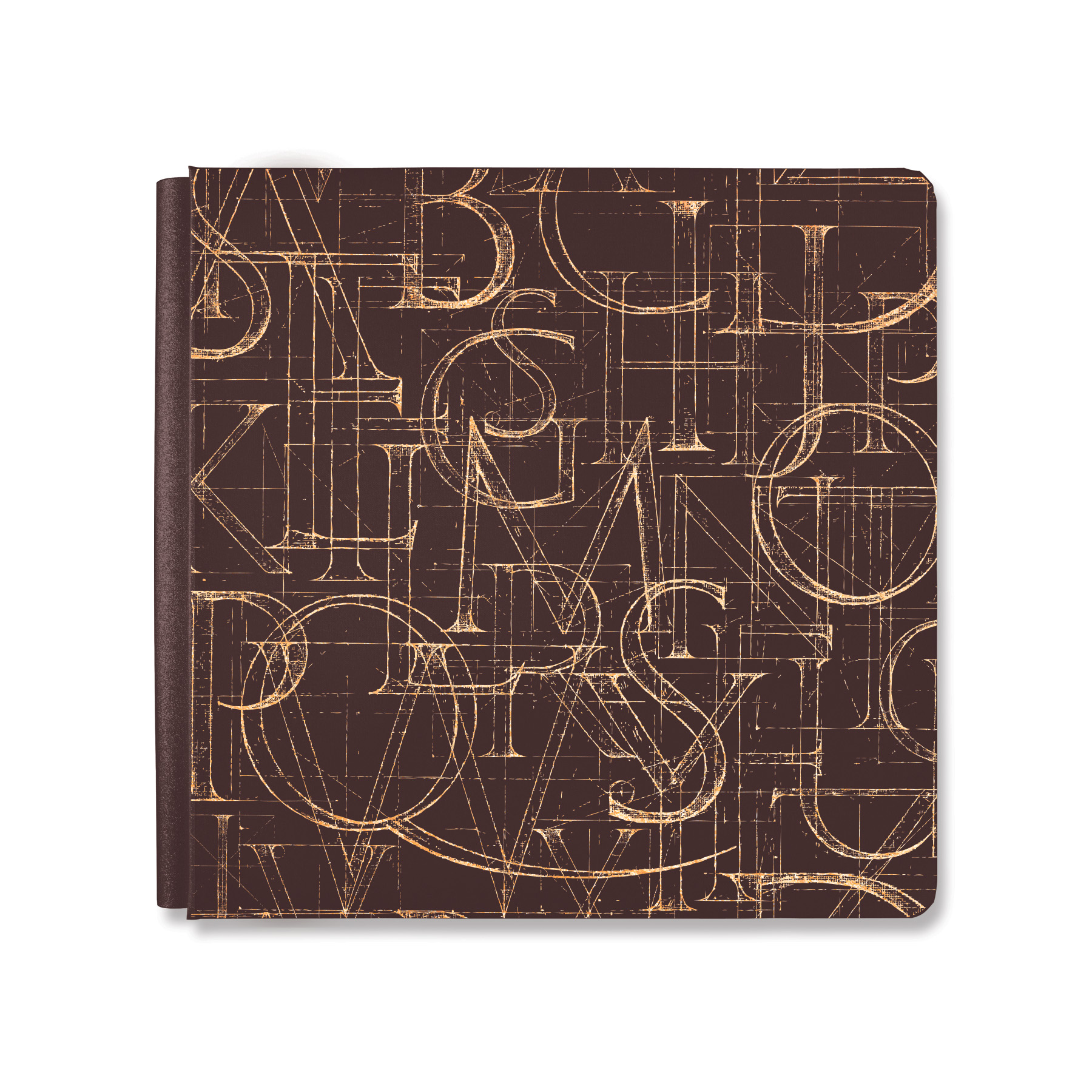Monogram Letters Chocolate True 12x12 Album Cover - Tessa Scrapbooks