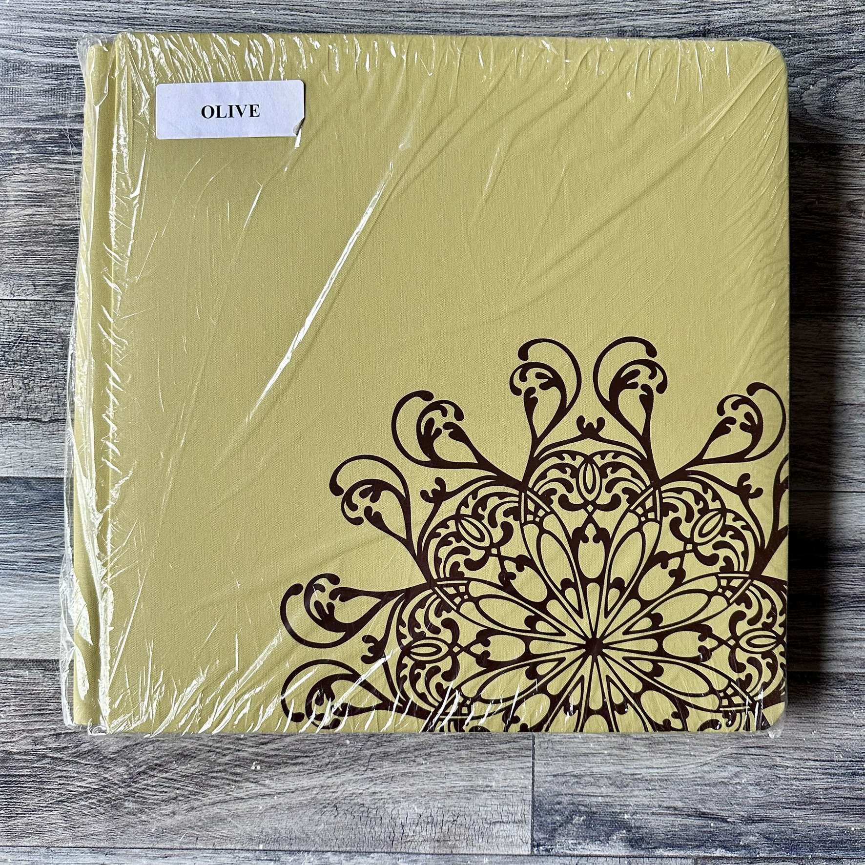 Olive Mandala Original 12x12 Album Cover - Tessa Scrapbooks