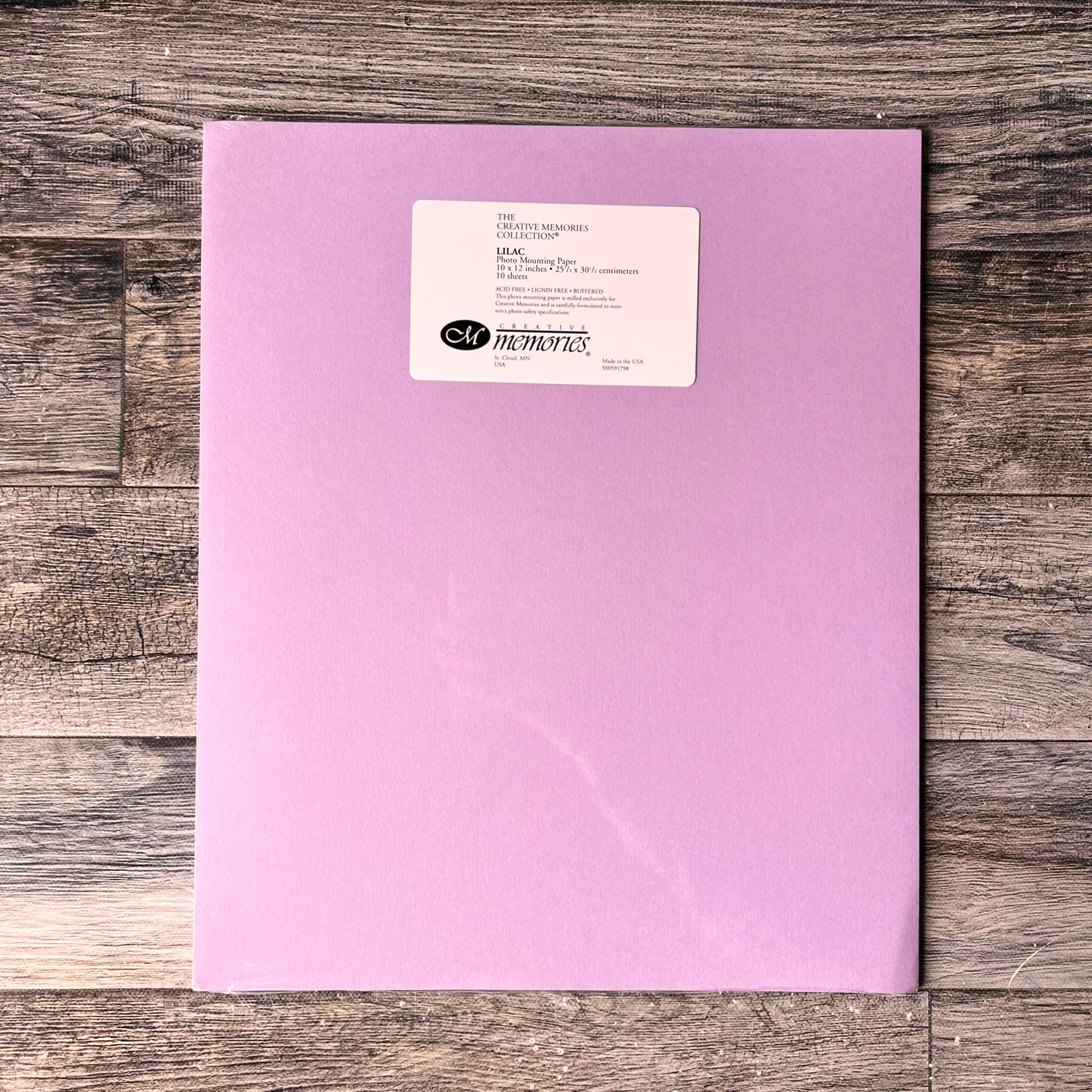 Lilac 10x12 Cardstock by Creative Memories (10/pack) - Tessa Scrapbooks