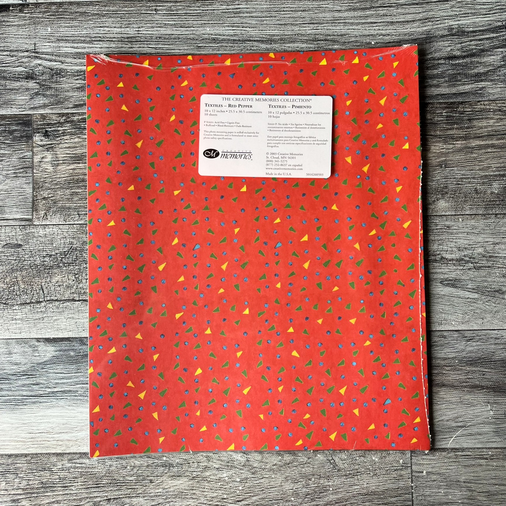 Red Pepper 10x12 Paper by Creative Memories - Tessa Scrapbooks