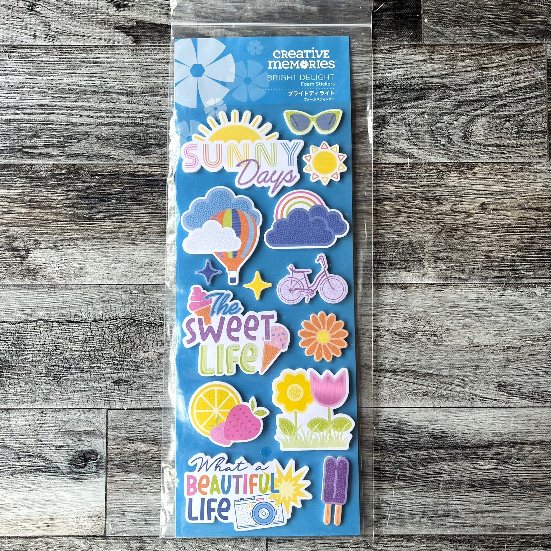 Bright Delight Foam Stickers (2/pk) - Tessa Scrapbooks