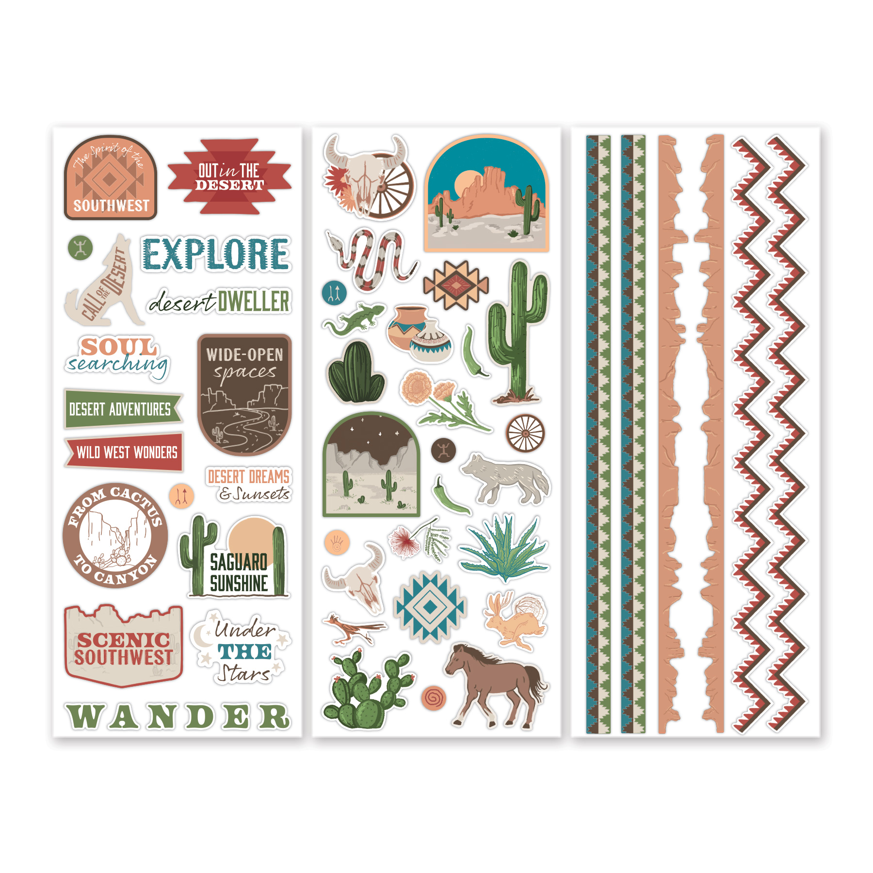 Desert Scenes Stickers - Tessa Scrapbooks
