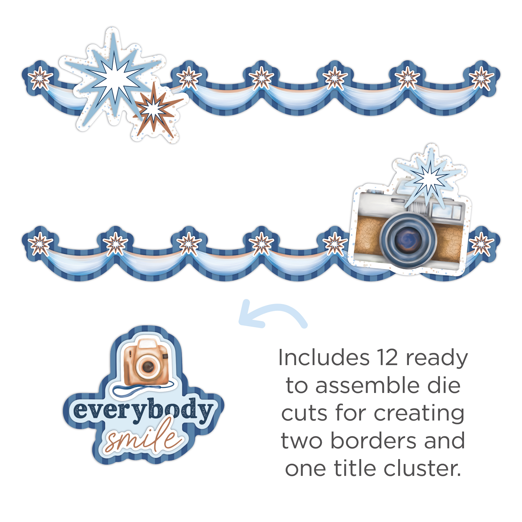 Everybody Smile Border & Title Kit - Tessa Scrapbooks