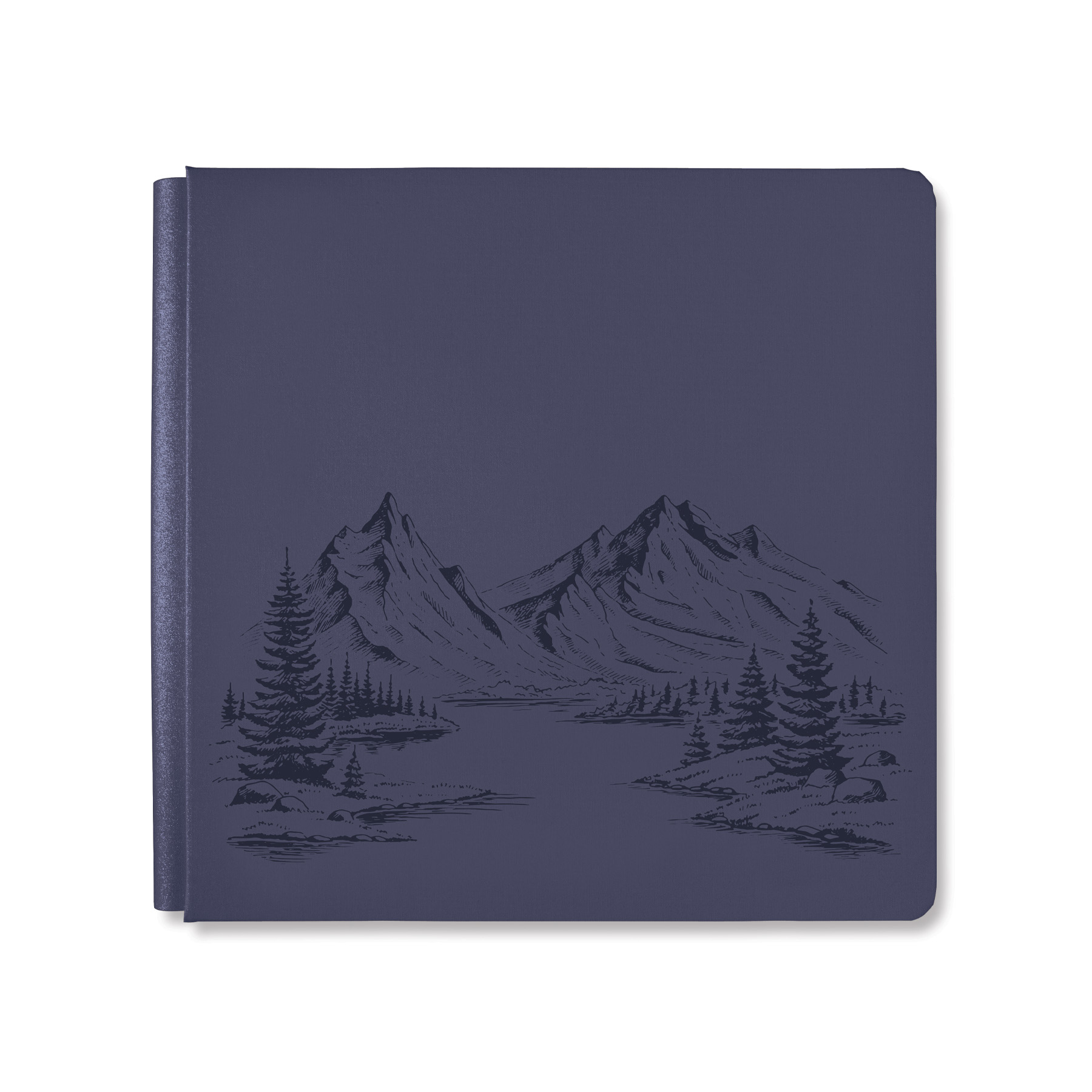 Mountain 12x12 Navy Golden Mica Foiled Album Cover - Tessa Scrapbooks