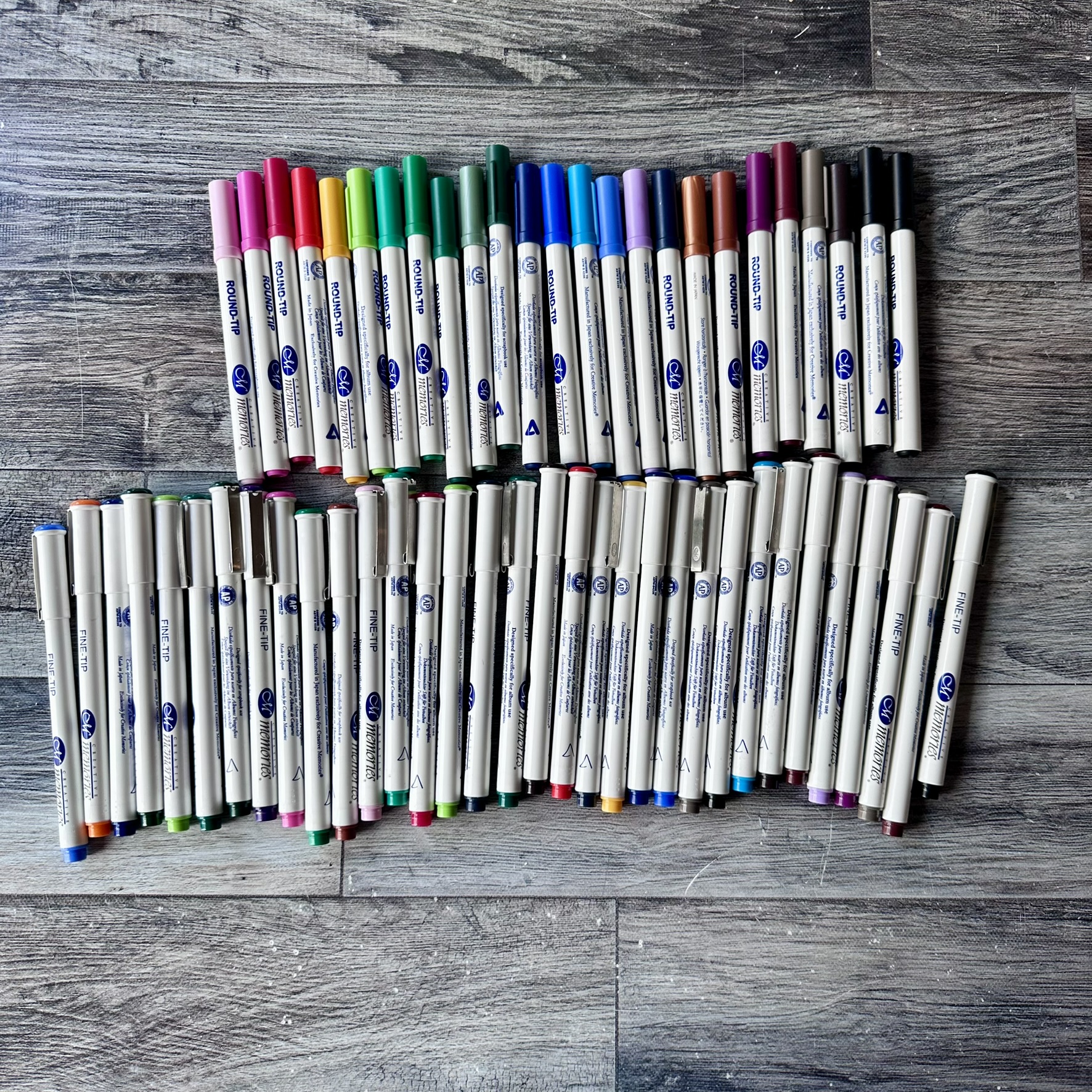 Lot of 58 Fine & Round Tip Pens -used - Tessa Scrapbooks