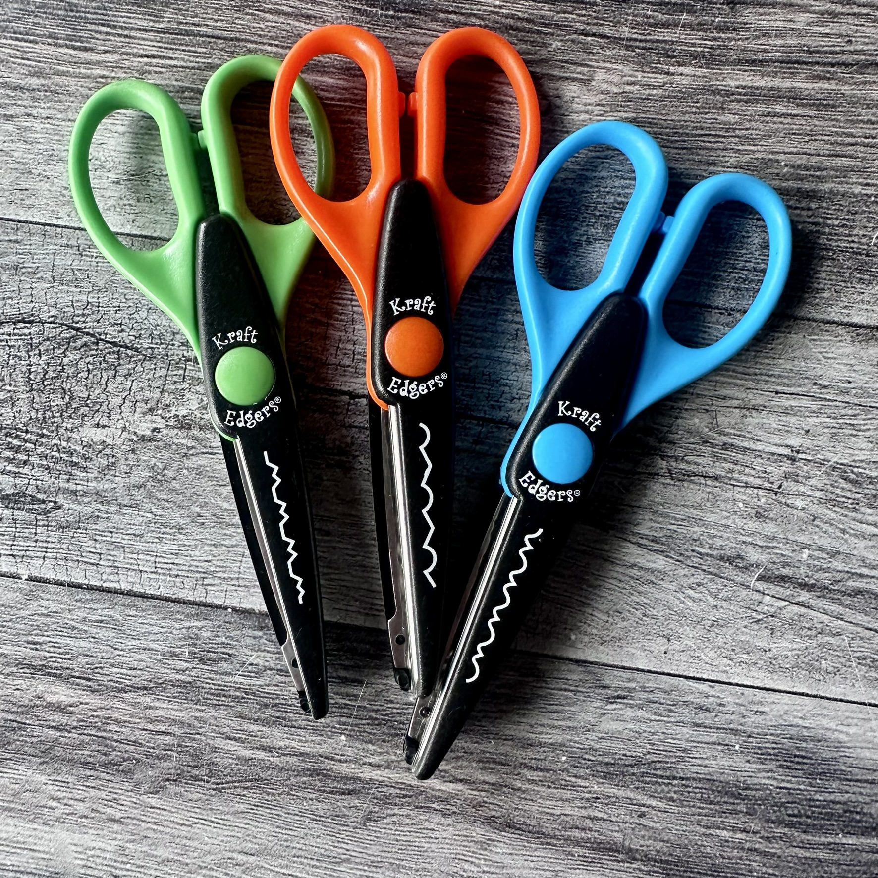 Lot of 3 Kraft Edgers Decorative Scissors - Tessa Scrapbooks