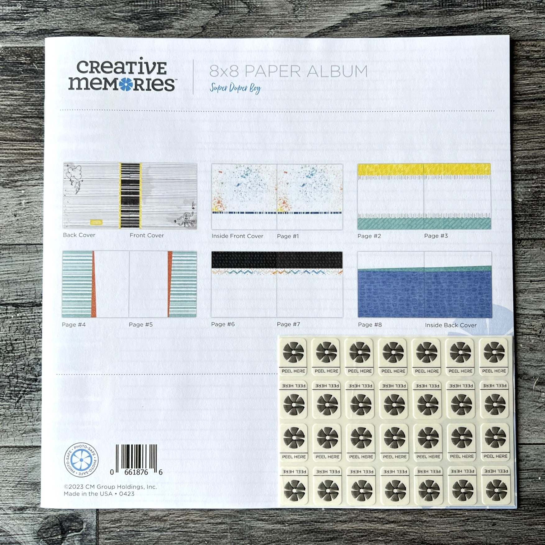 Super Duper Boy 8x8 Paper Album - Tessa Scrapbooks