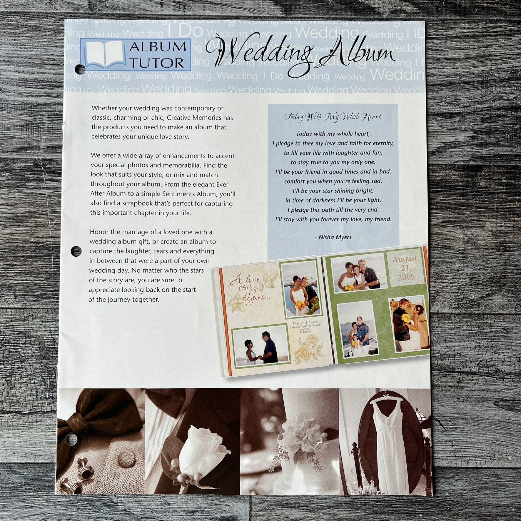 Album Tutor Wedding Album Inspiration Booklet (c2006) - Tessa Scrapbooks