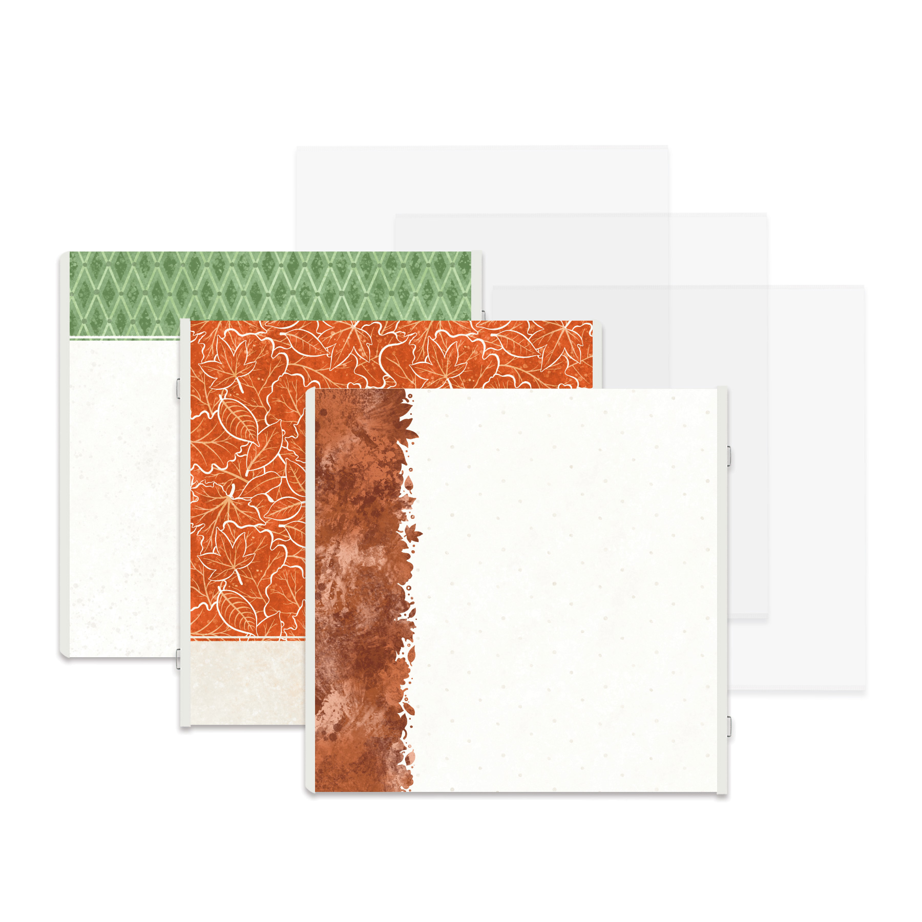 Autumn Tones 12x12 Fast2Fab F2F Refill Pages - Tessa Scrapbooks