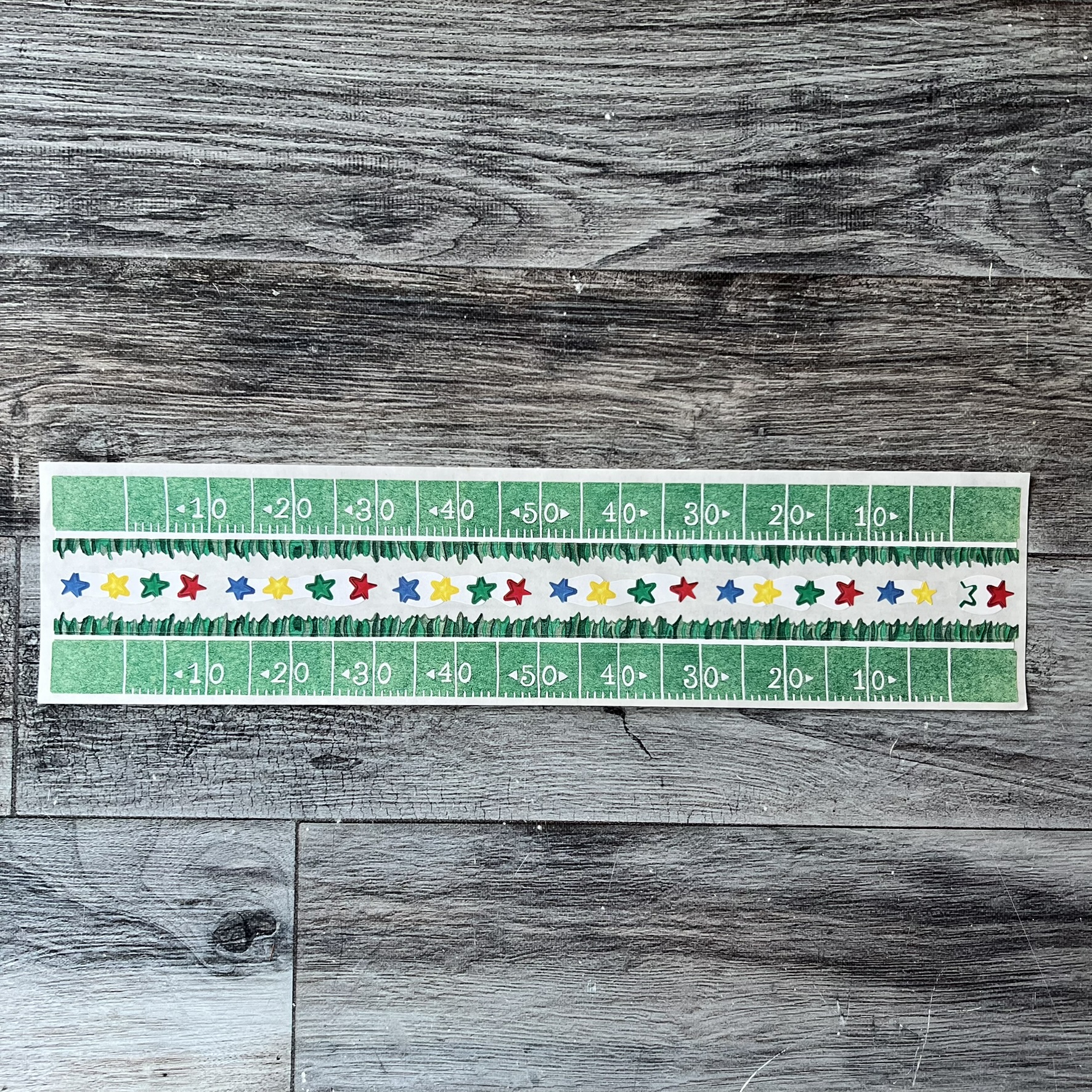 Football Field Great Lengths SINGLE Strip - Tessa Scrapbooks