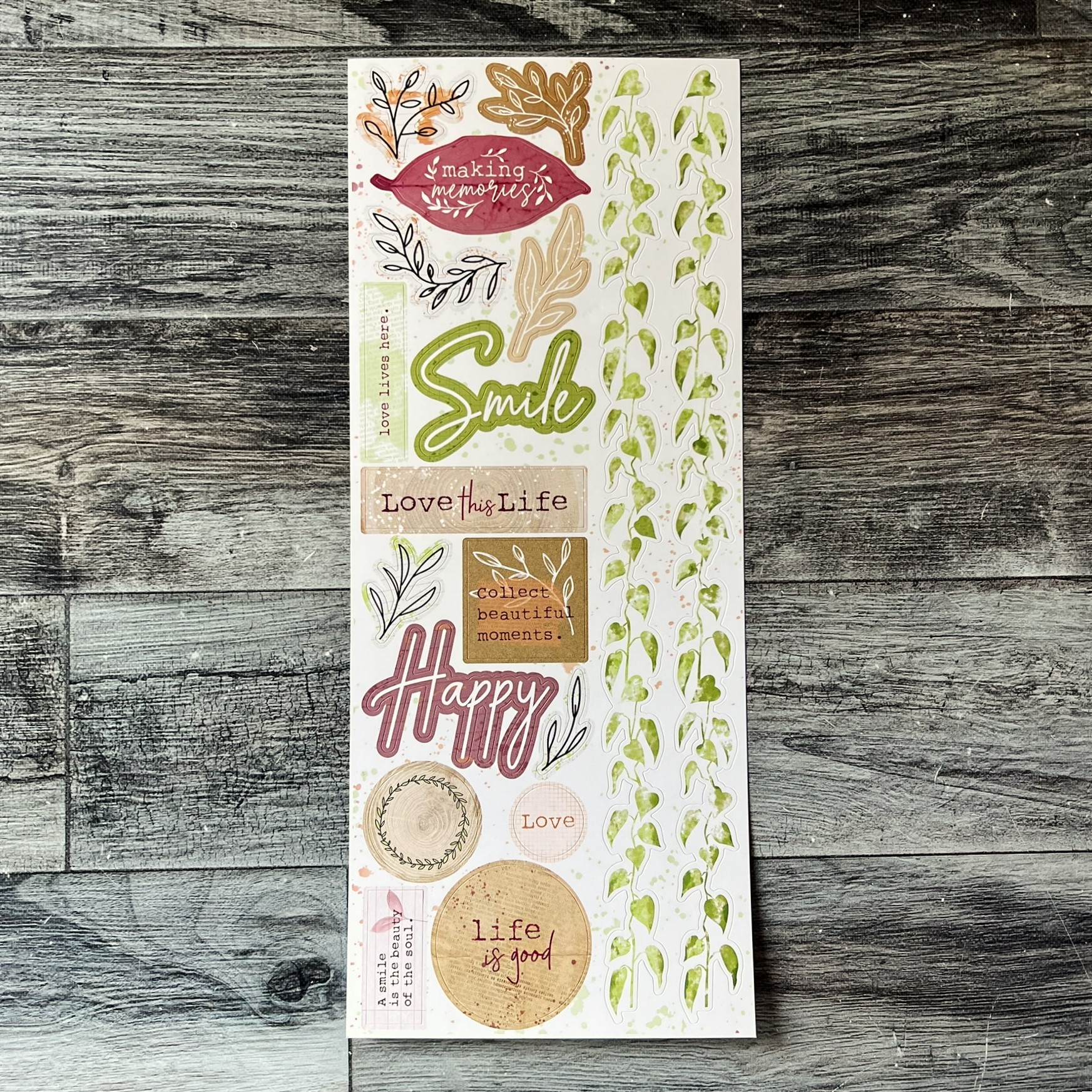 Fresh Focus Sticker Sheet - Tessa Scrapbooks