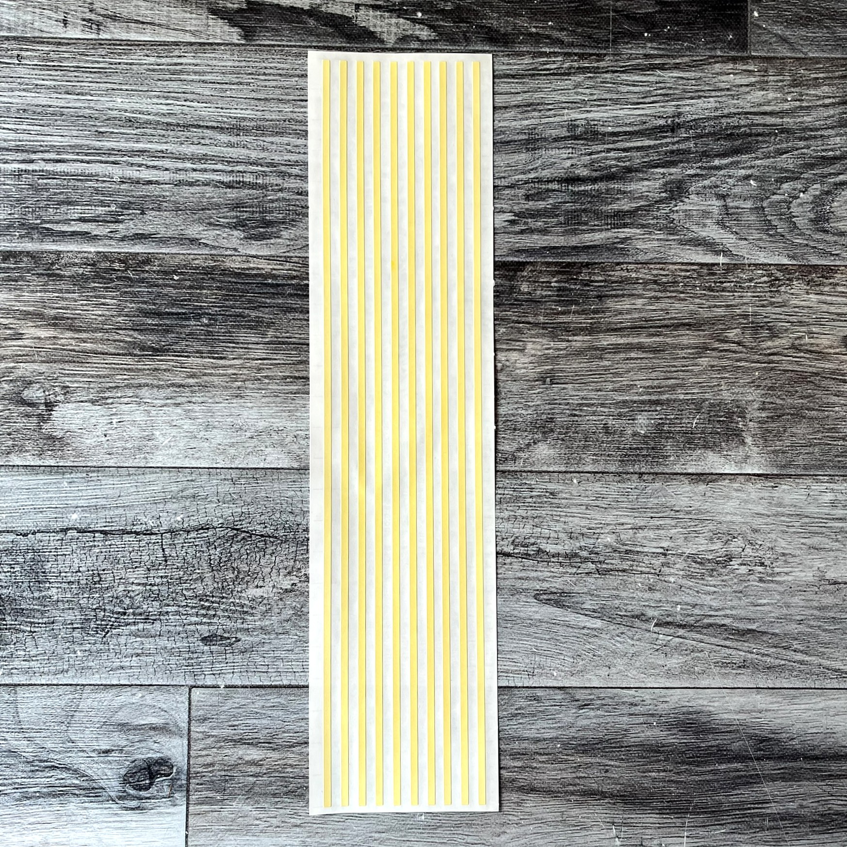 Pastel Yellow Stripes Great Lengths SINGLE Sticker Strip - Tessa Scrapbooks