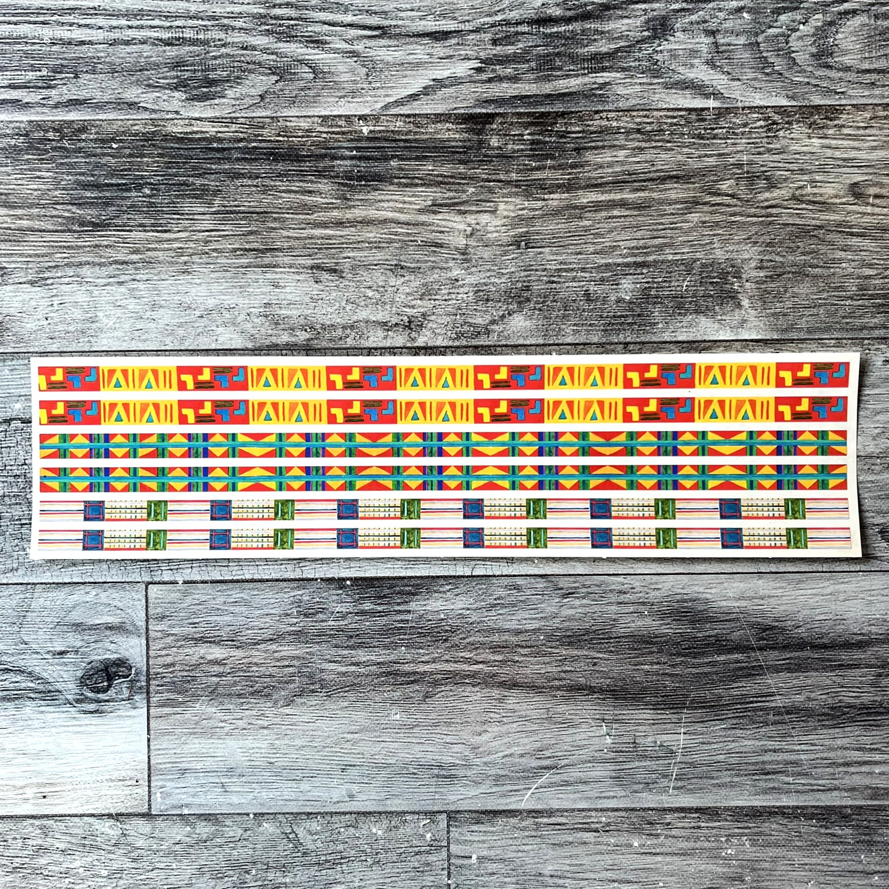 Textiles Colors Great Lengths Sticker Strip - Tessa Scrapbooks