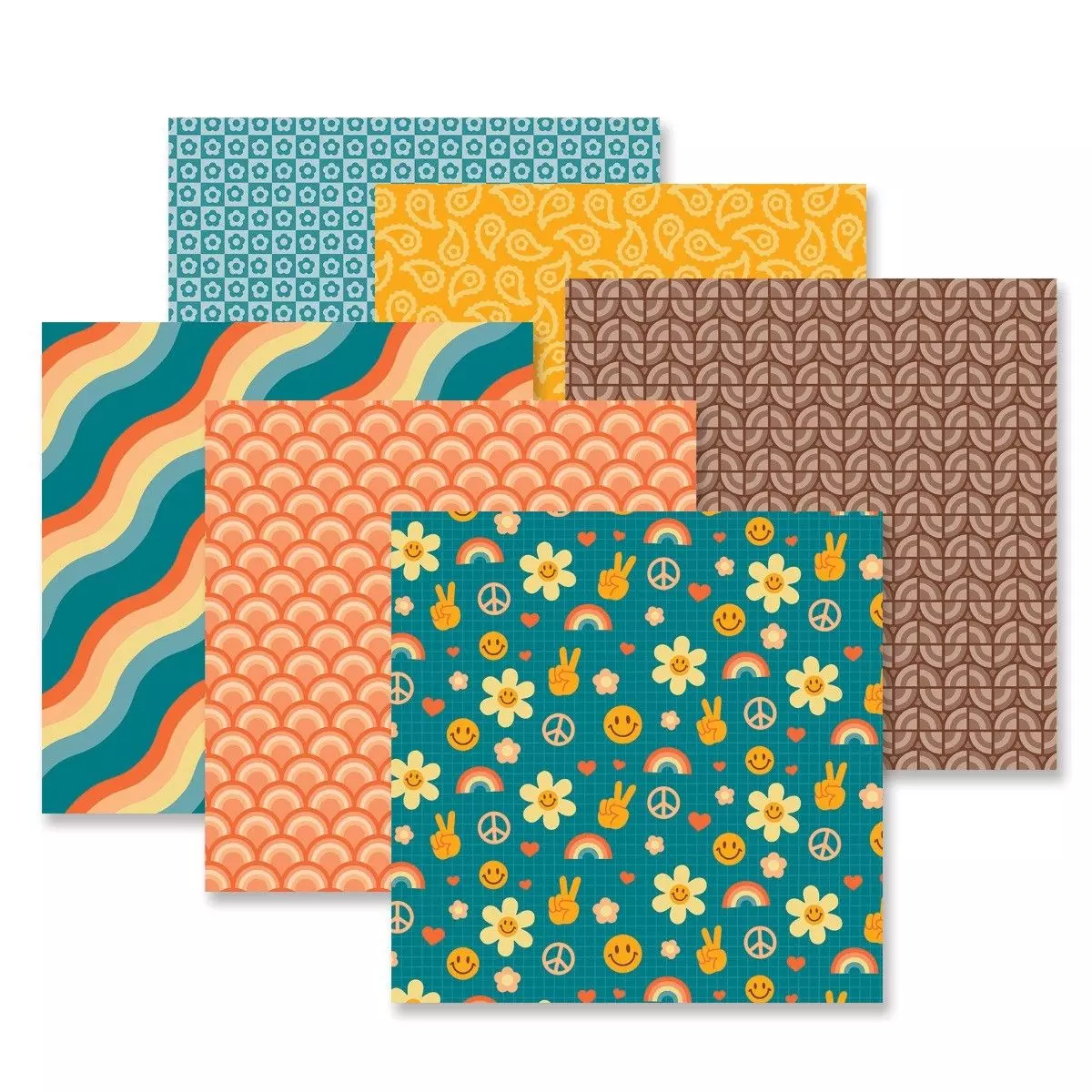 Retro Vibes Designer Prints Paper Pack - Tessa Scrapbooks