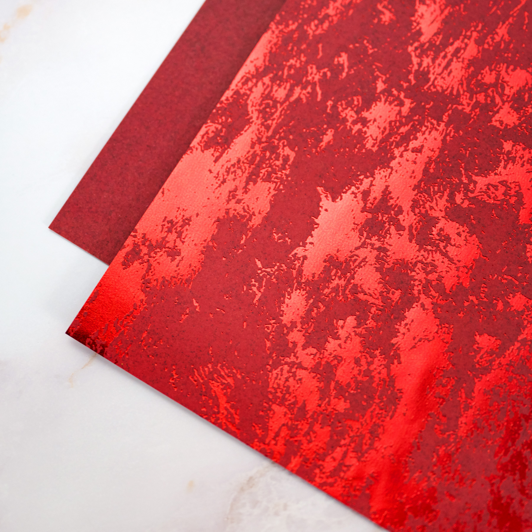 Cranberry Molten Lava Foiled Paper Pack - Tessa Scrapbooks