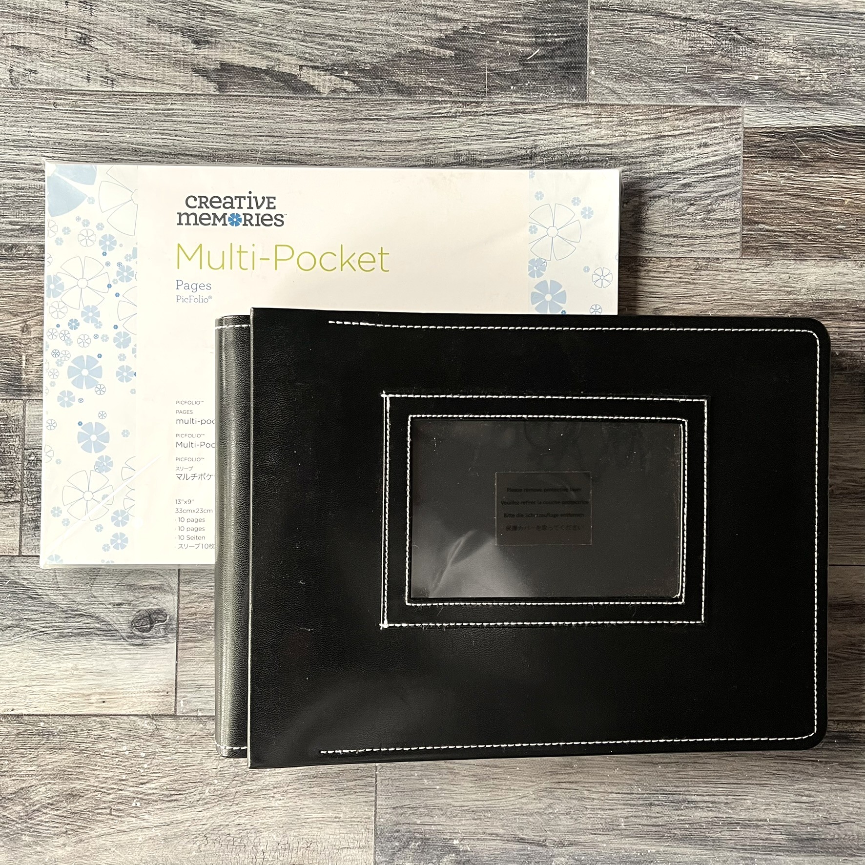 PicFolio 13x9 Black Leatherette Album Cover with Multi-Pocket Pages ...