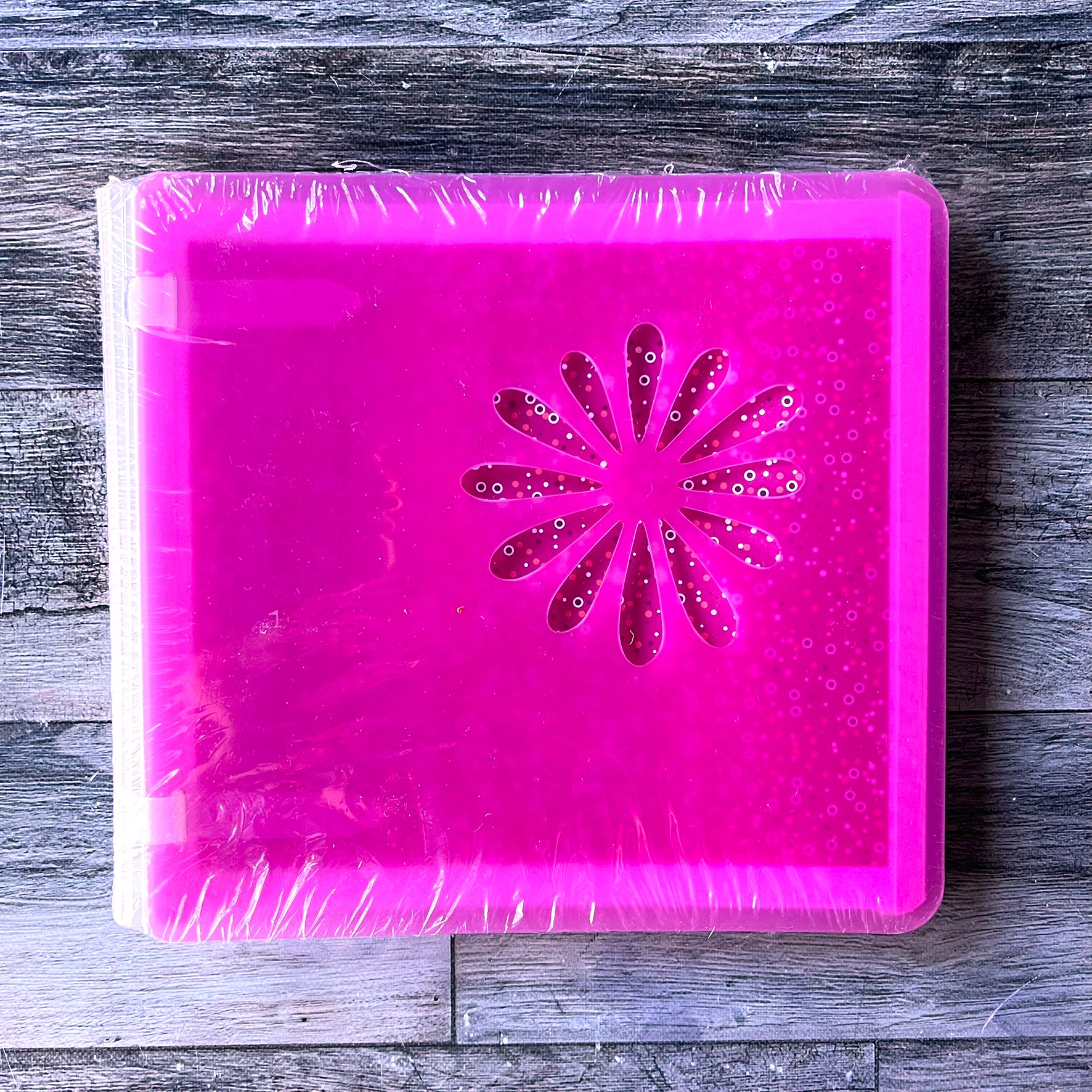 7x7 Pink Plastic Flower Album by Creative Memories - Tessa Scrapbooks
