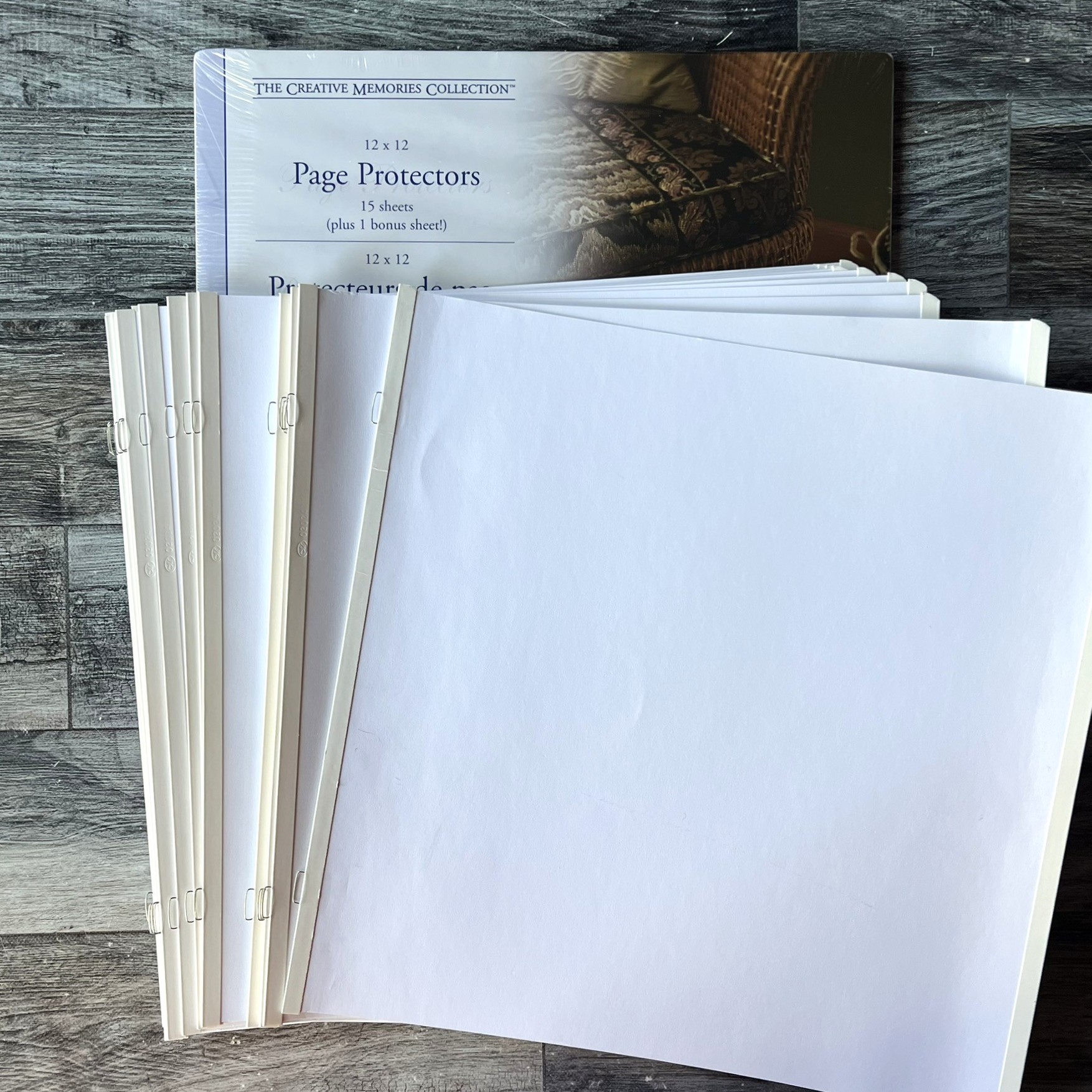 Original 12x12 White Pages and Page Protectors - OPEN PACKAGE - Tessa ...