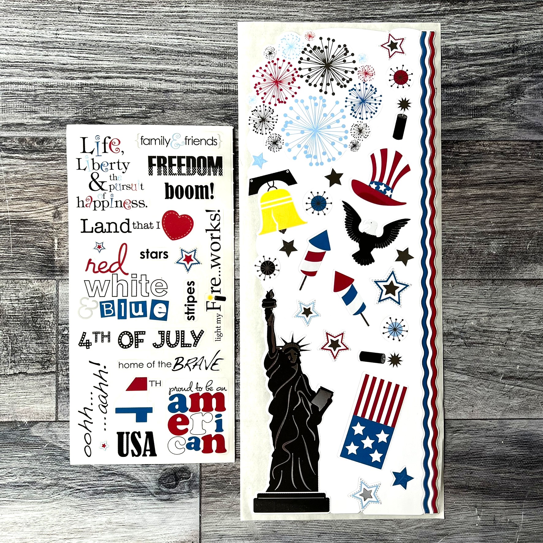 Patriotic Celebration Titles and Sticker Set - Tessa Scrapbooks