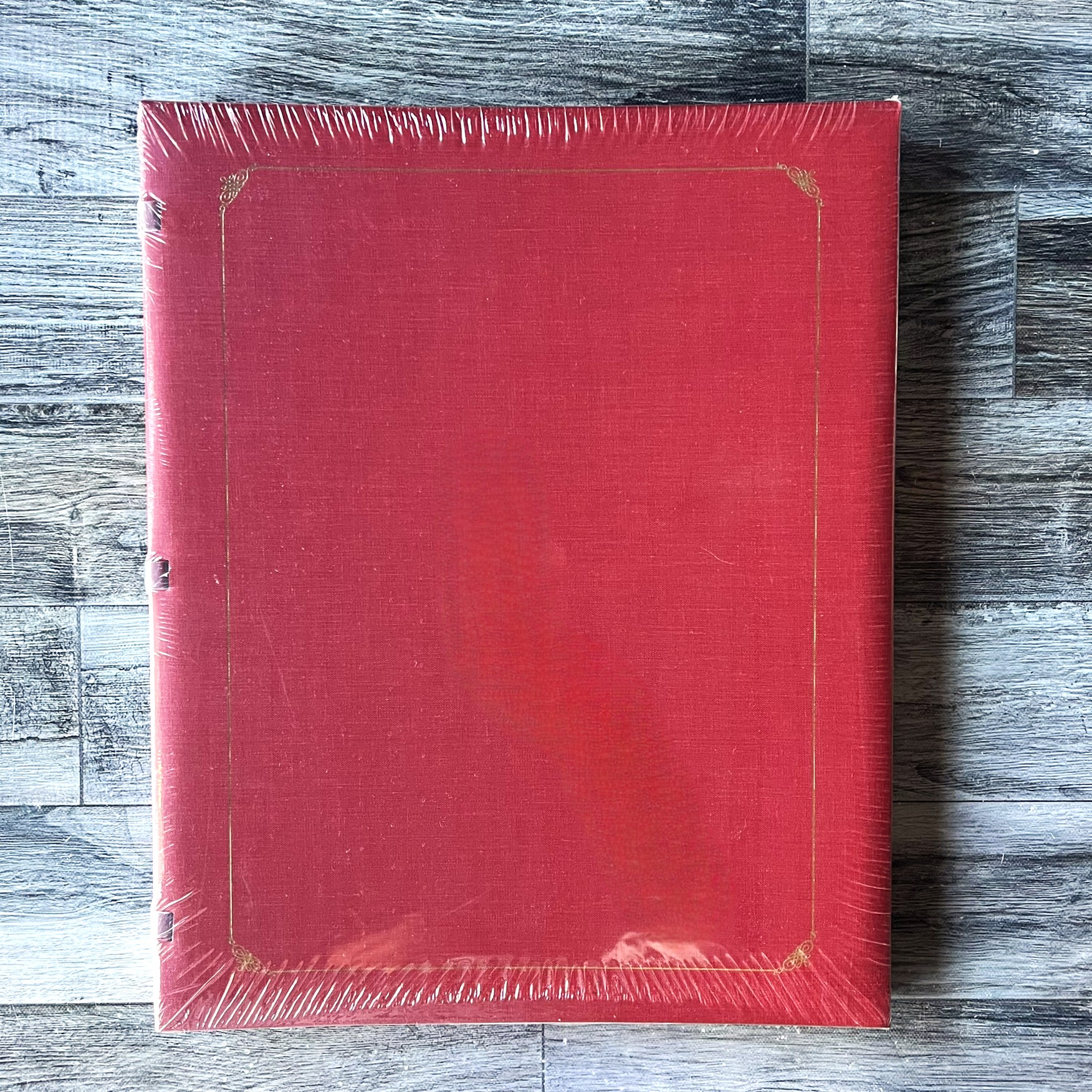 Red 12x15 Album OPEN SPINE with Gold Scroll w/ White Pages - Tessa ...