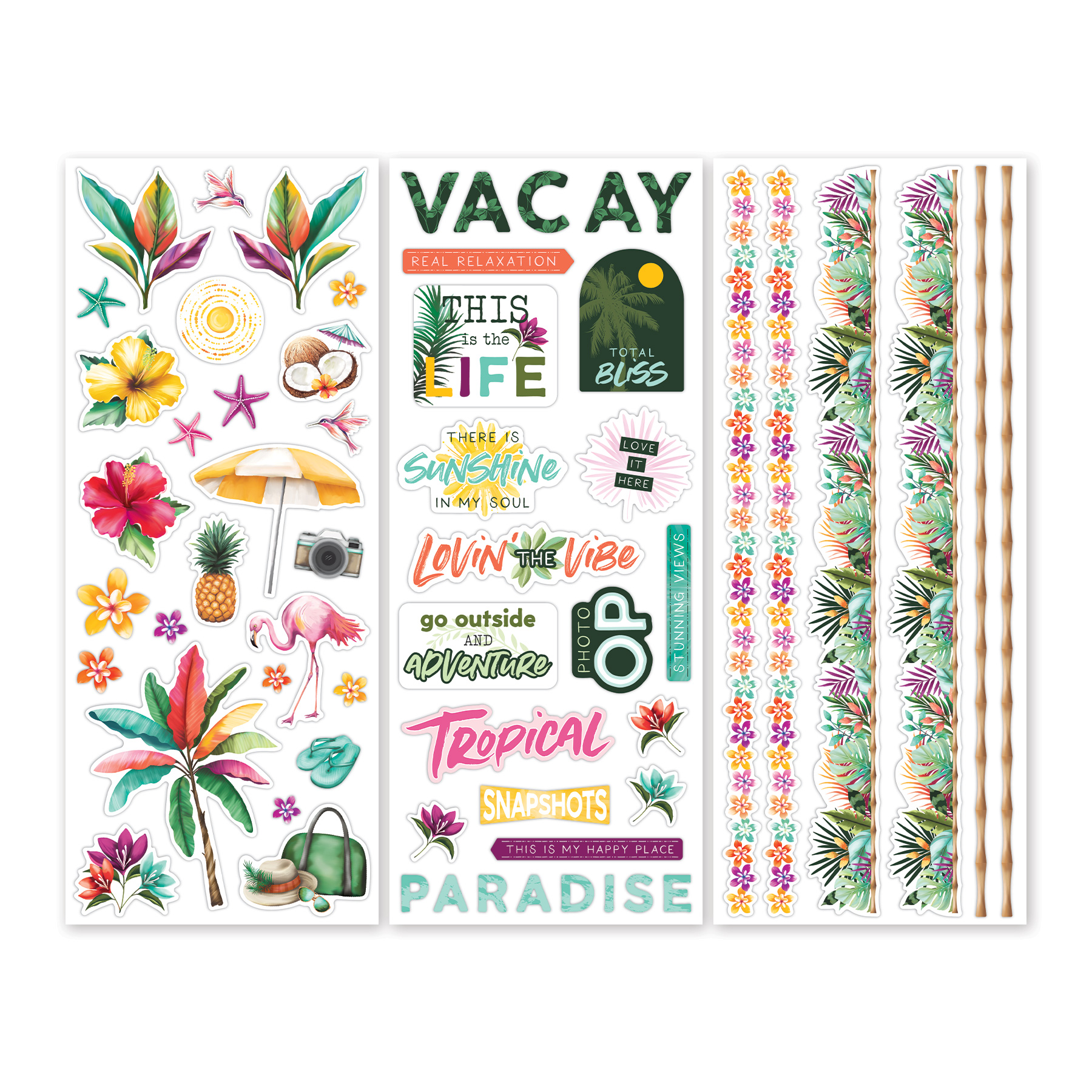 Tropical Garden Stickers - Tessa Scrapbooks