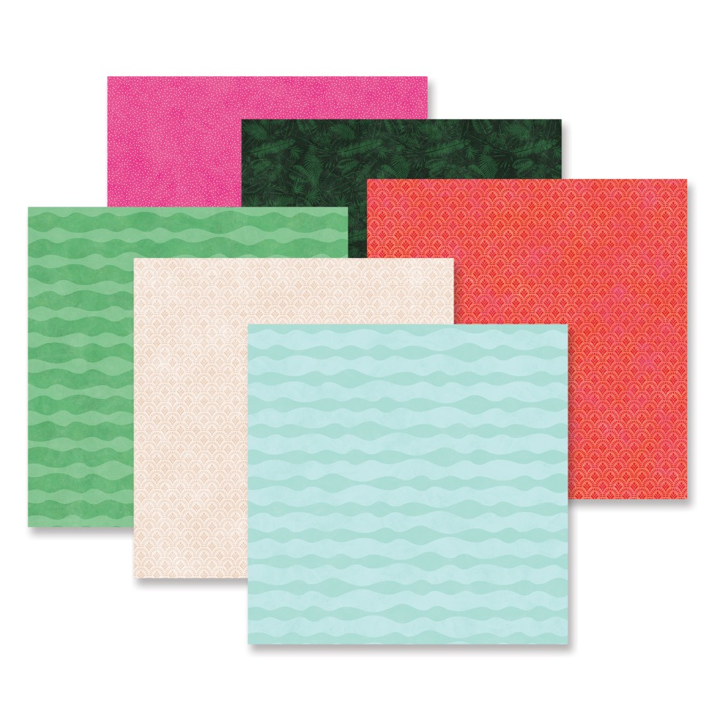 Tropical Garden Tone on Tone Paper Pack - Tessa Scrapbooks