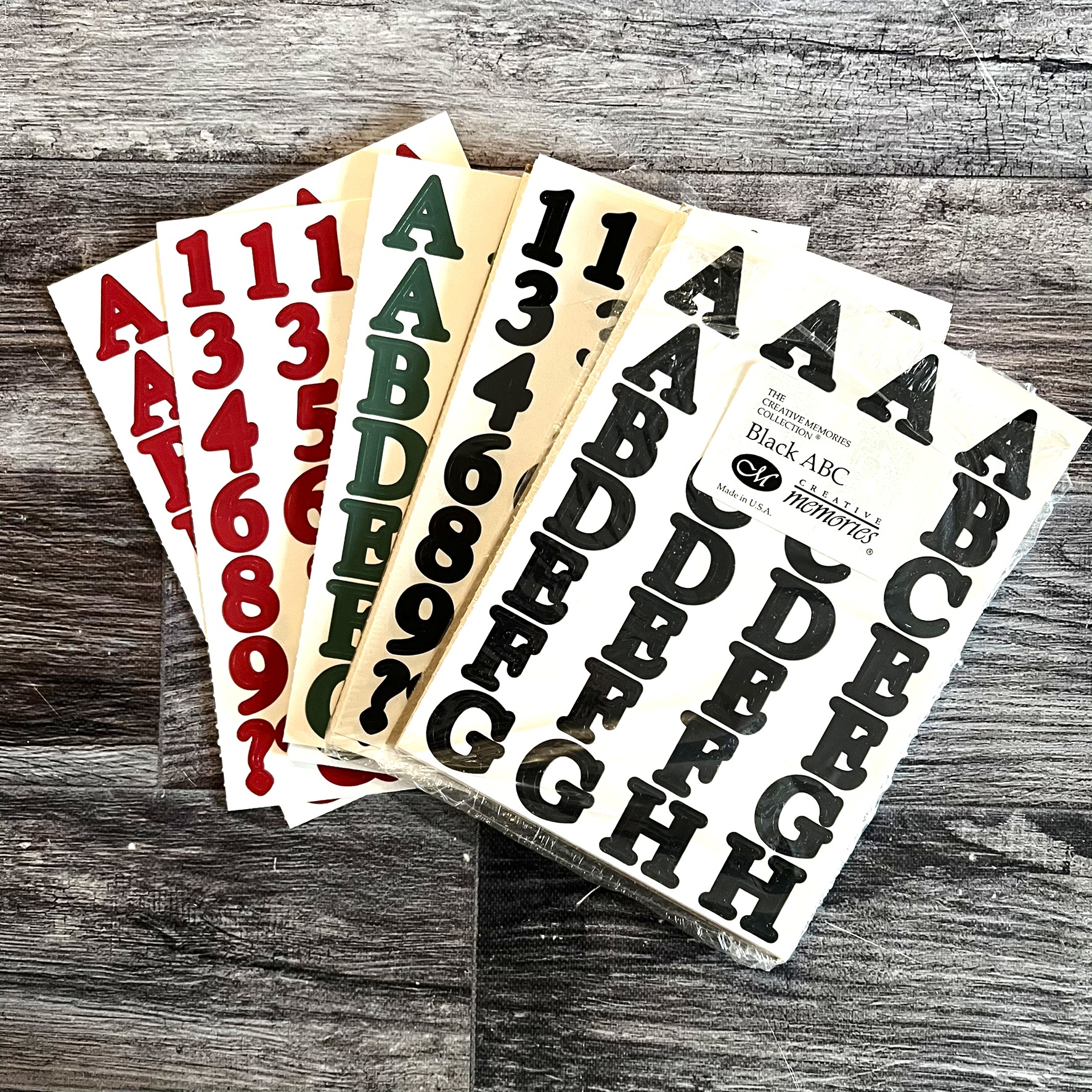 Lot of Jewel Bold ABC/123 Stickers - Tessa Scrapbooks