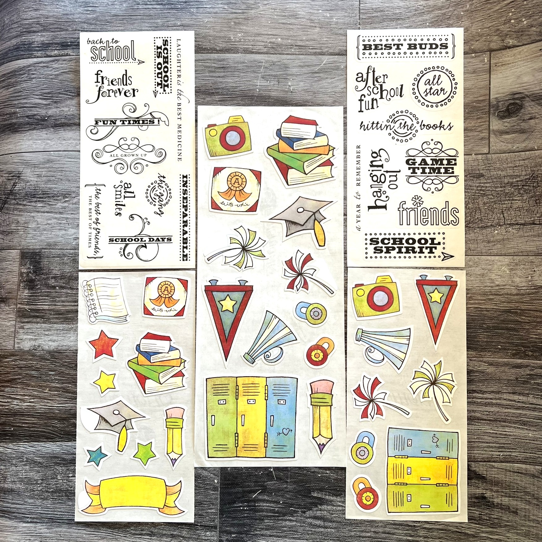 Primary School Sticker Set (5/pk) - Tessa Scrapbooks